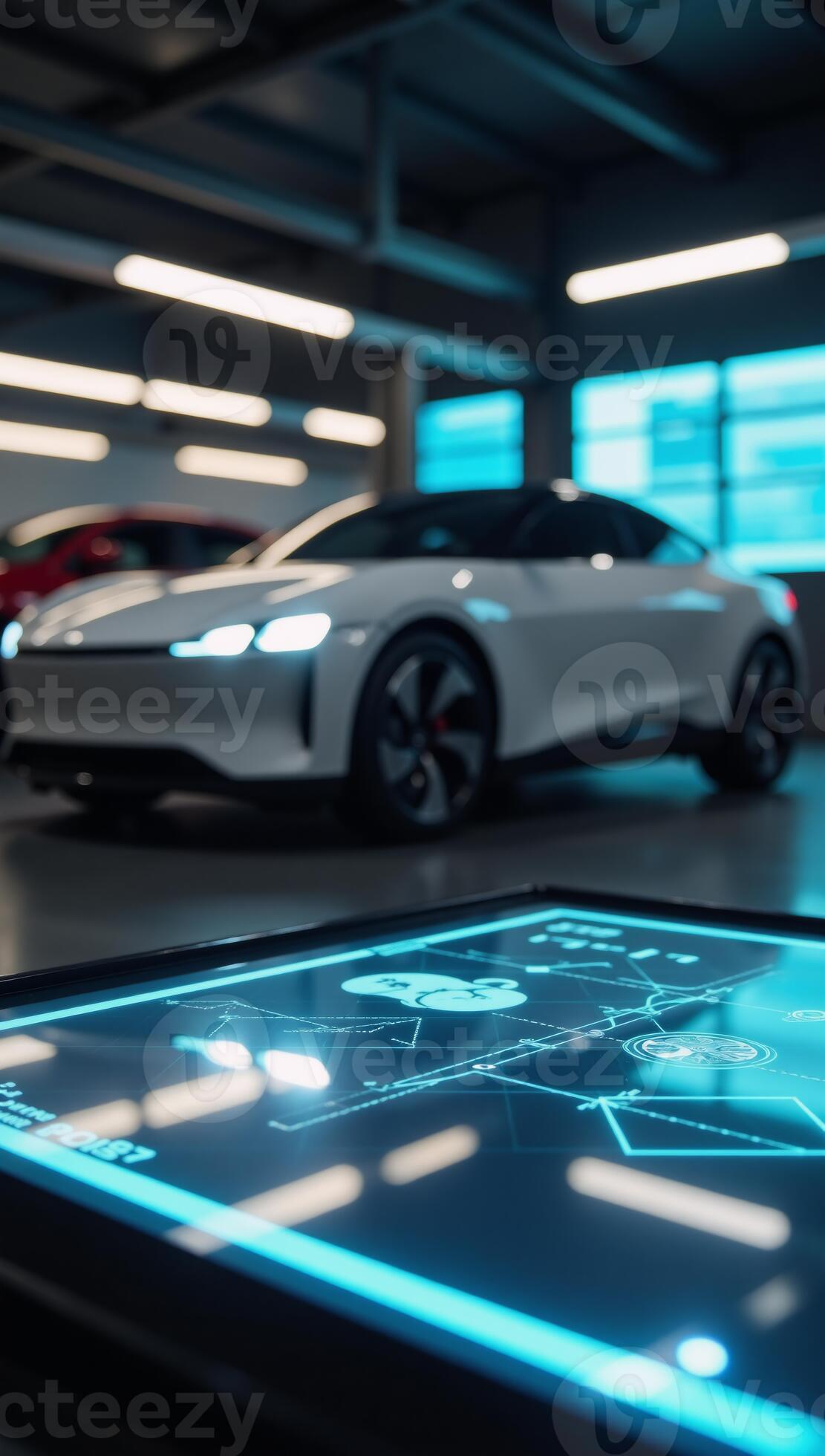 A futuristic EV electric vehicle tech scene showcases a sleek hightech ... A futuristic EV electric vehicle tech scene showcases a sleek hightech ...