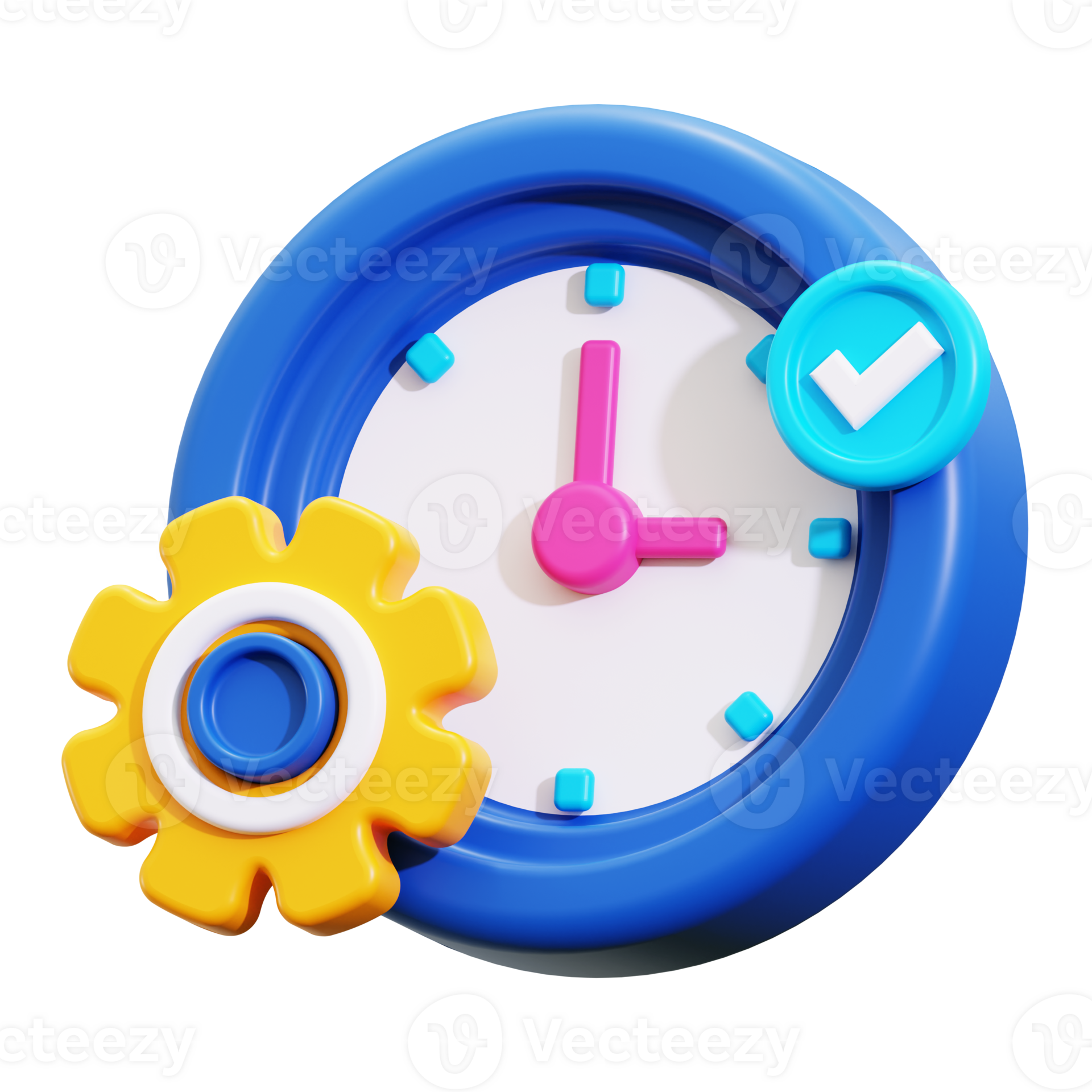 3d time management icon. Suitable for business concepts, time management, productivity, and ...