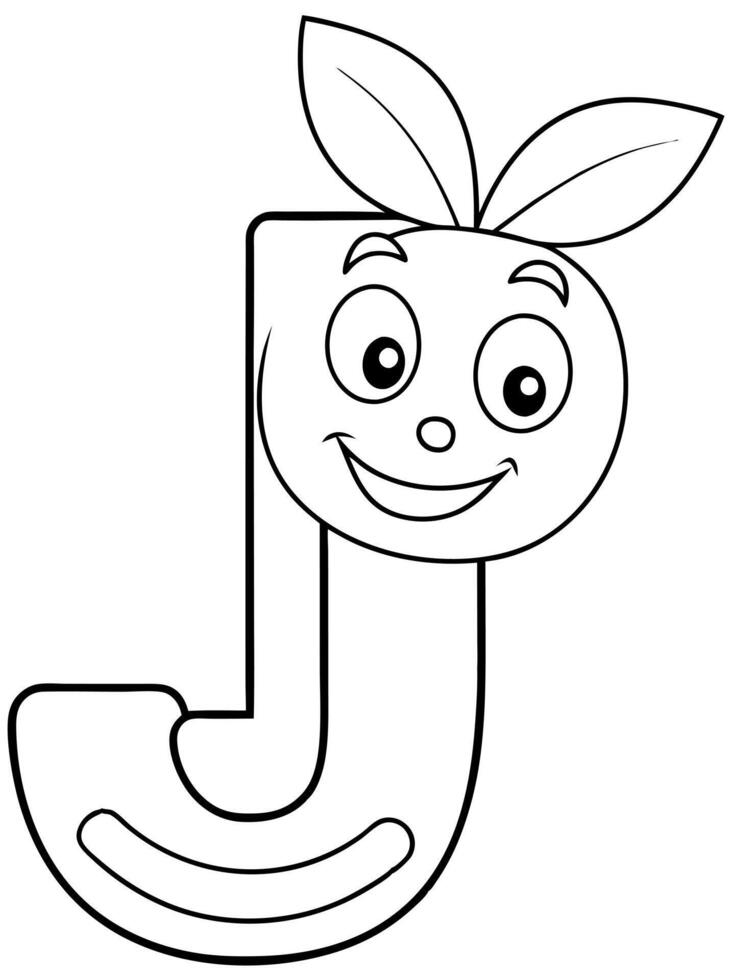 alphabet j coloring worksheets, illustration line art 50984744 Vector Art at Vecteezy