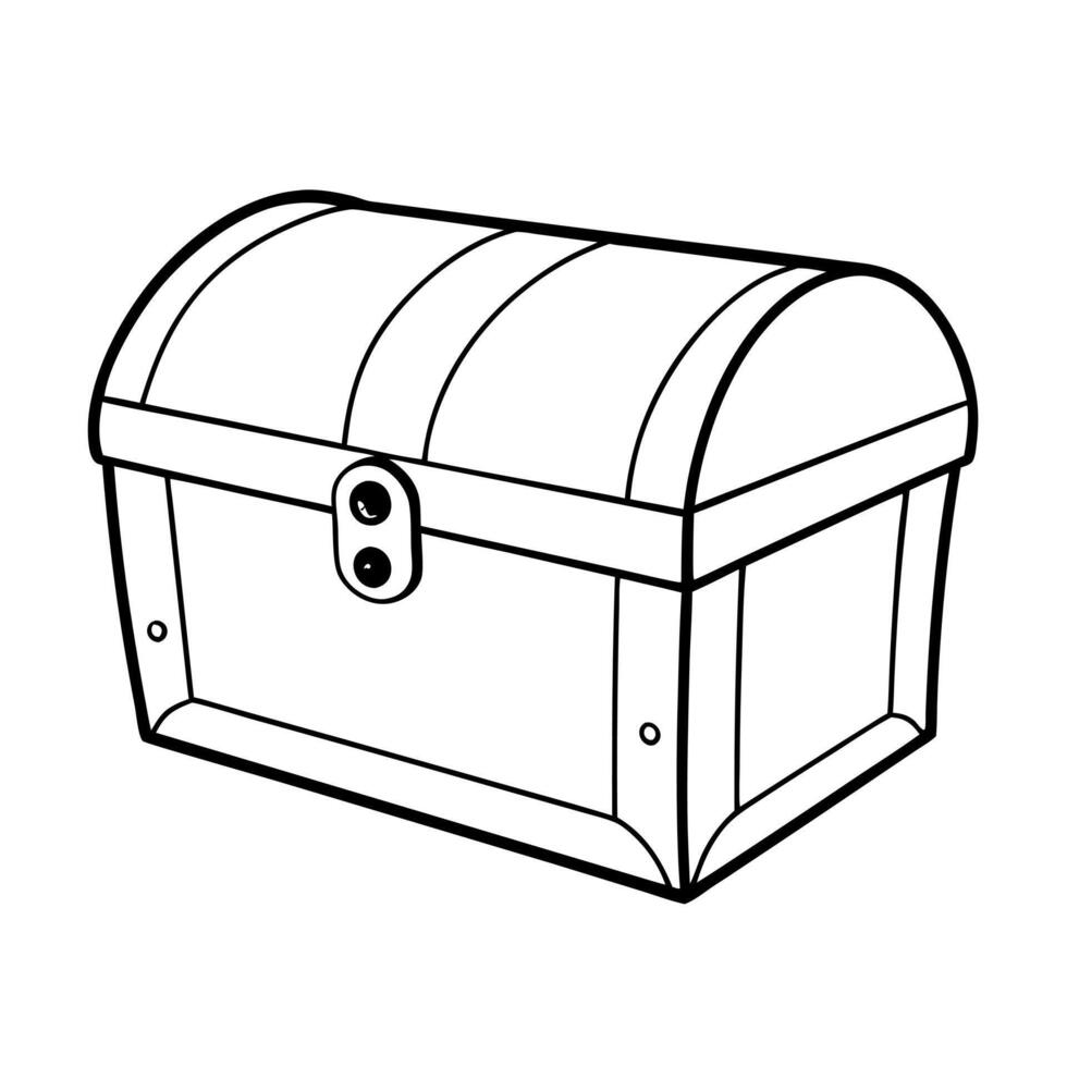Treasure Chests Close Illustration Line Art 50985554 Vector Art At Vecteezy