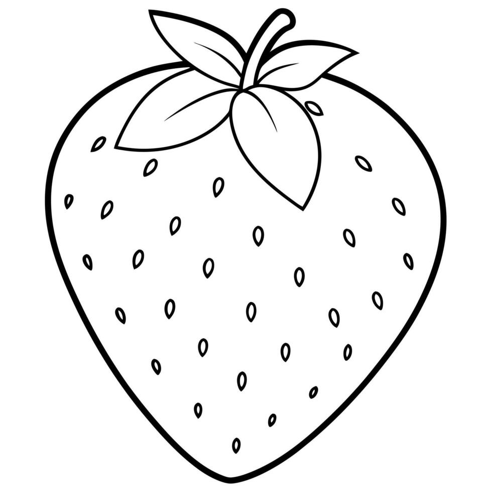 strawberry line art, illustration line art 50989809 Vector Art at Vecteezy