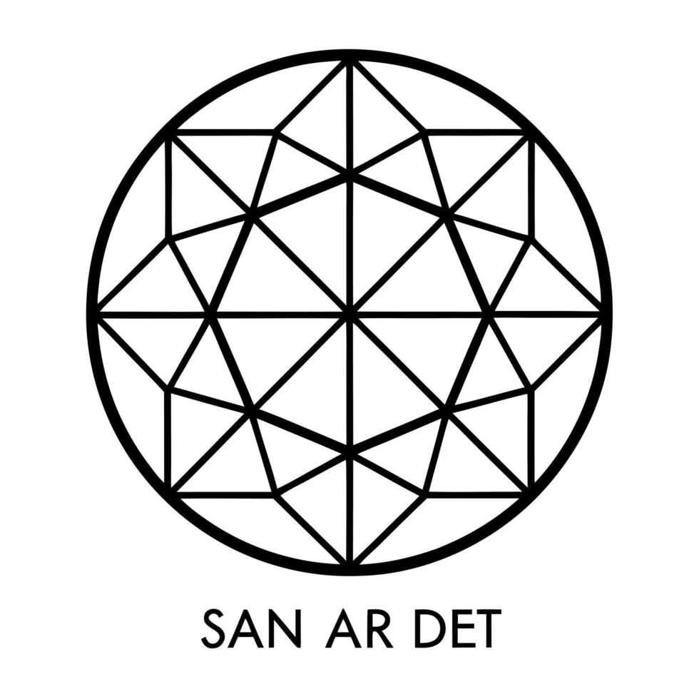 minimalist logo design featuring a color blak geometric ornament with ...