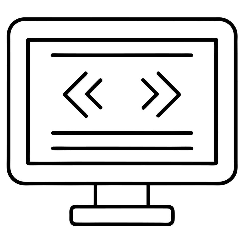 code icon, illustration line art 50994538 Vector Art at Vecteezy