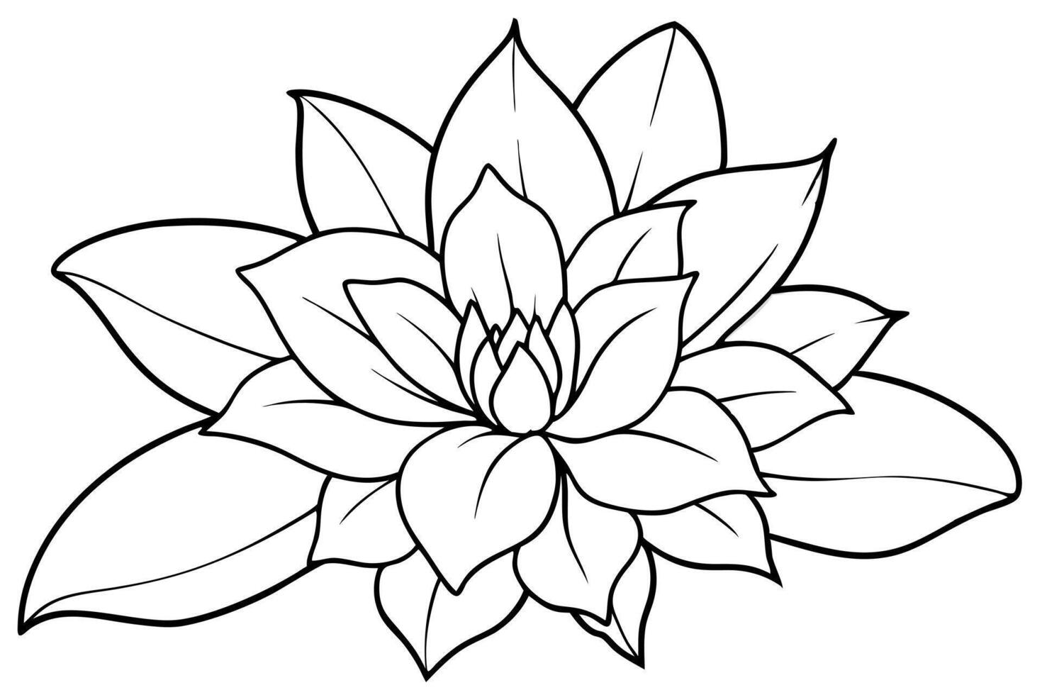 line art, no shadow, sketch, line art flowers pristine petals coloring ...