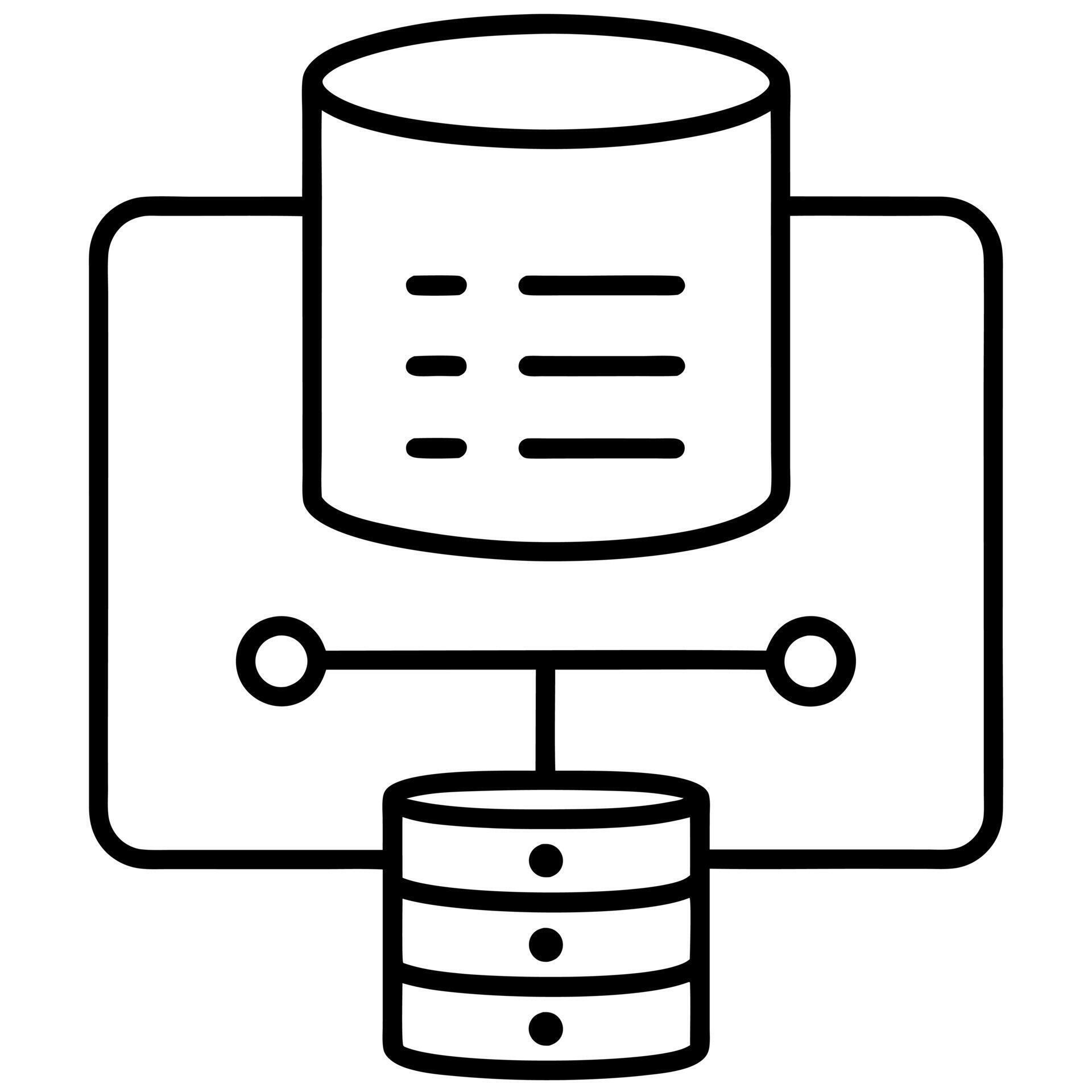 icon to be used on a canvas to represent data input, illustration line ...