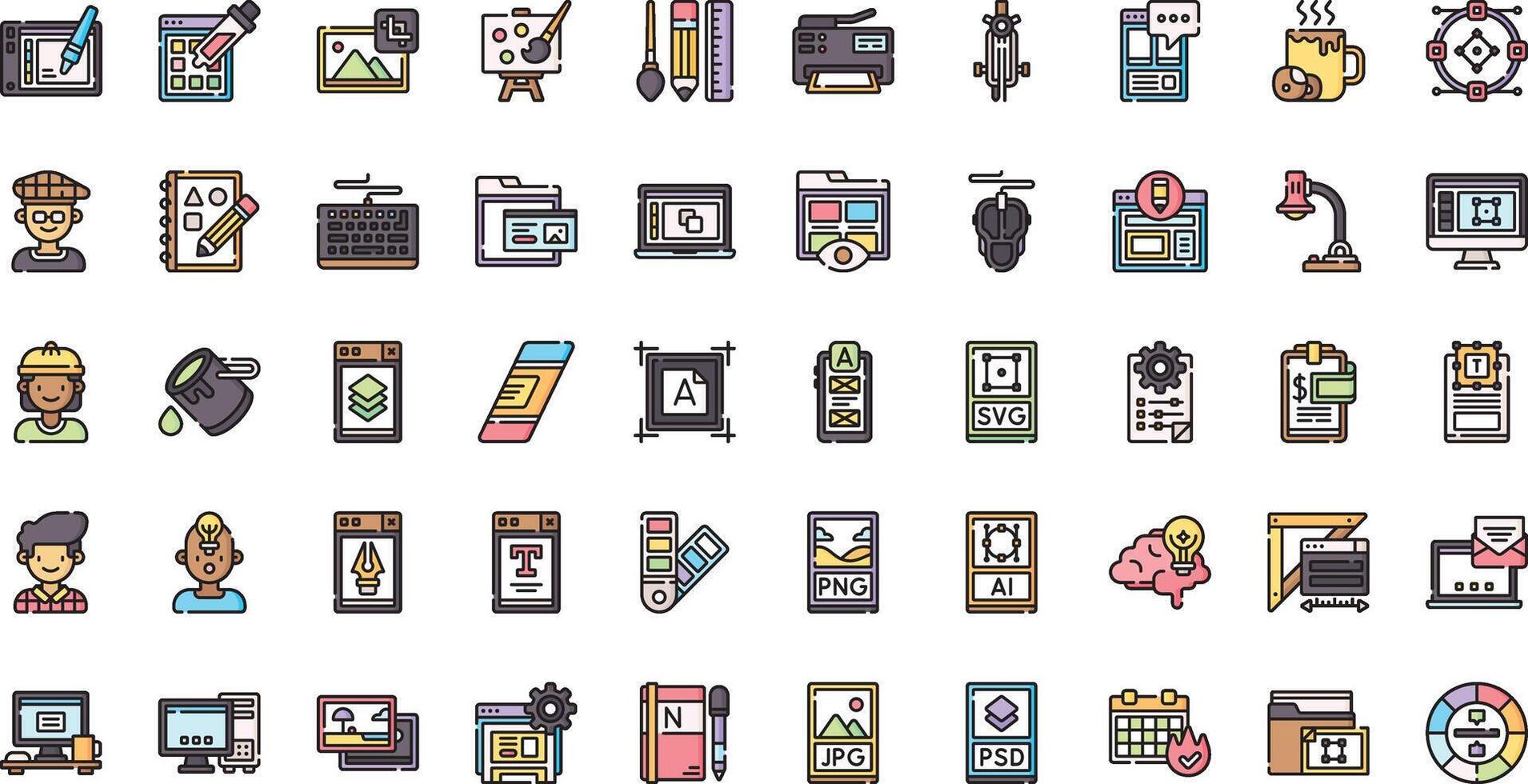 Graphic designer icons High-Quality Icons Collection with Editable ...