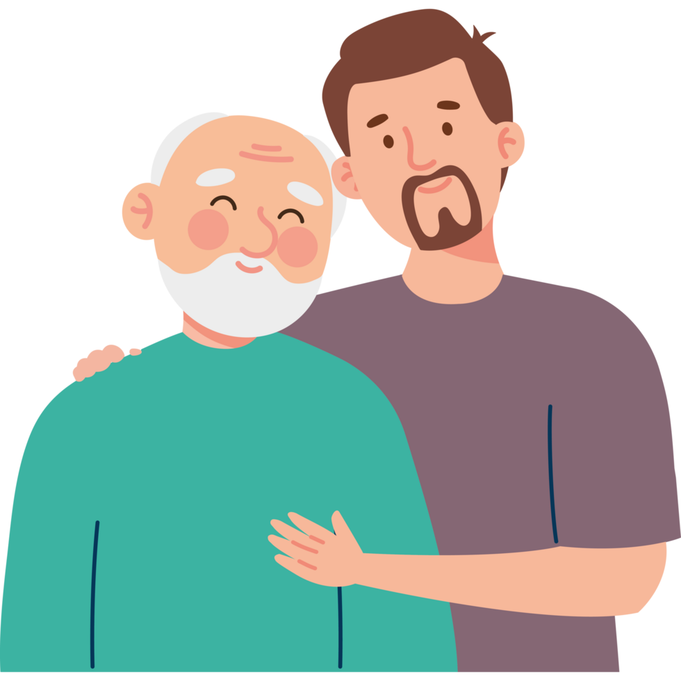 Anciano Padre E Hijo 51016207 Png