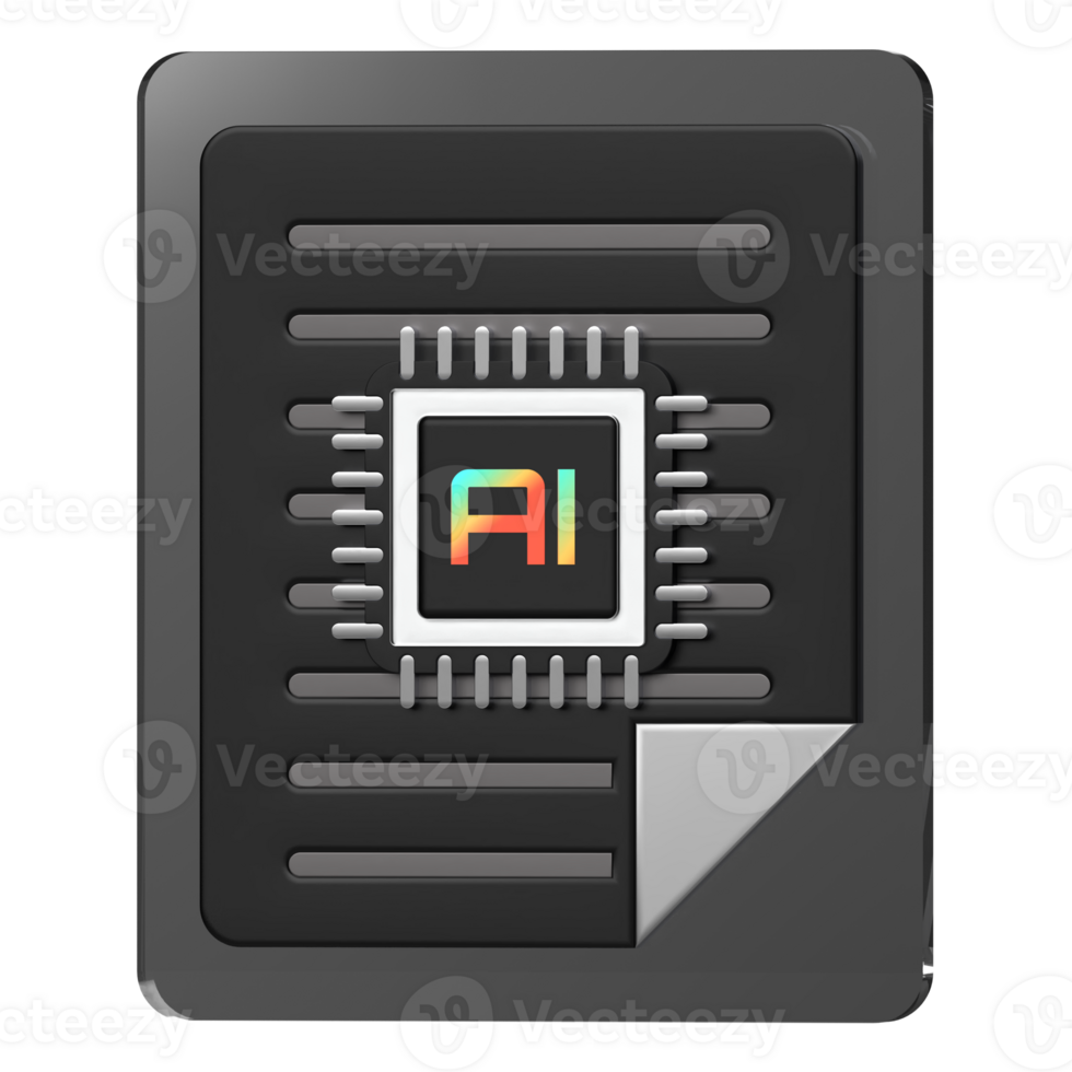 AI-Driven Document 3D Icon 51016635 PNG AI-Driven Document 3D Icon 51016635 PNG