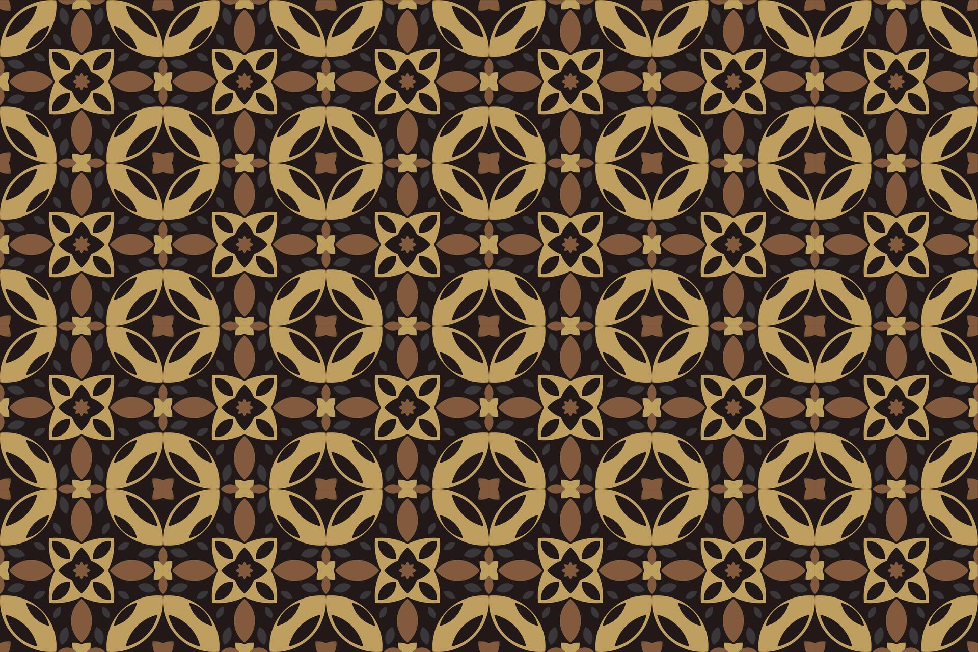 Classic dark brown Batik Pattern, BATIK MOTIF KAWUNG or CEPLOK, Batik Indonesian is a technique ...