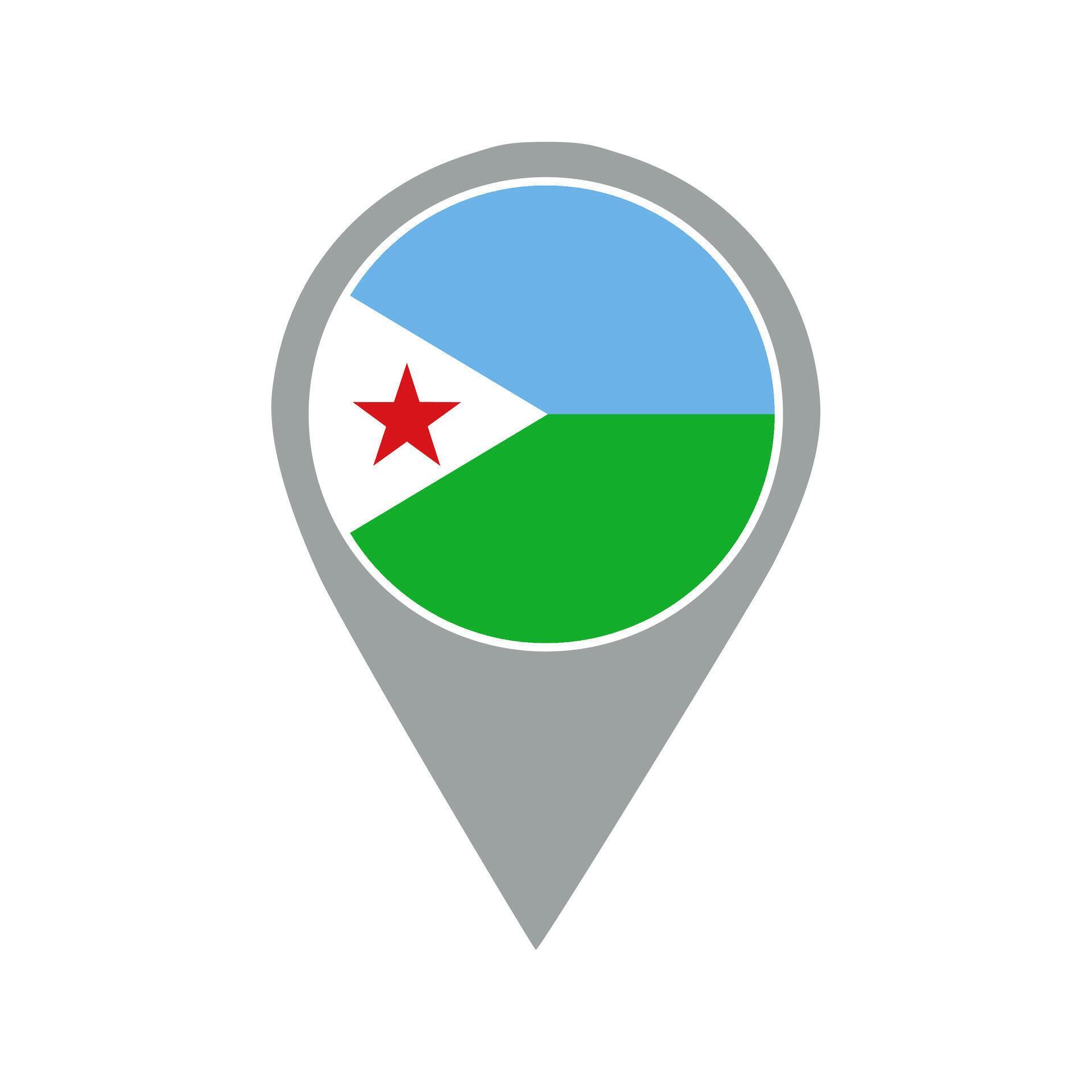 djibouti flag location pin, flag application, Flag on Location Pin, graphic design, map pointer ...