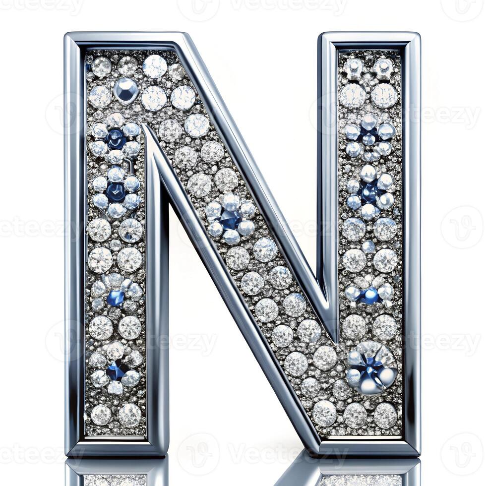 diamond letter N 51029295 Stock Photo at Vecteezy