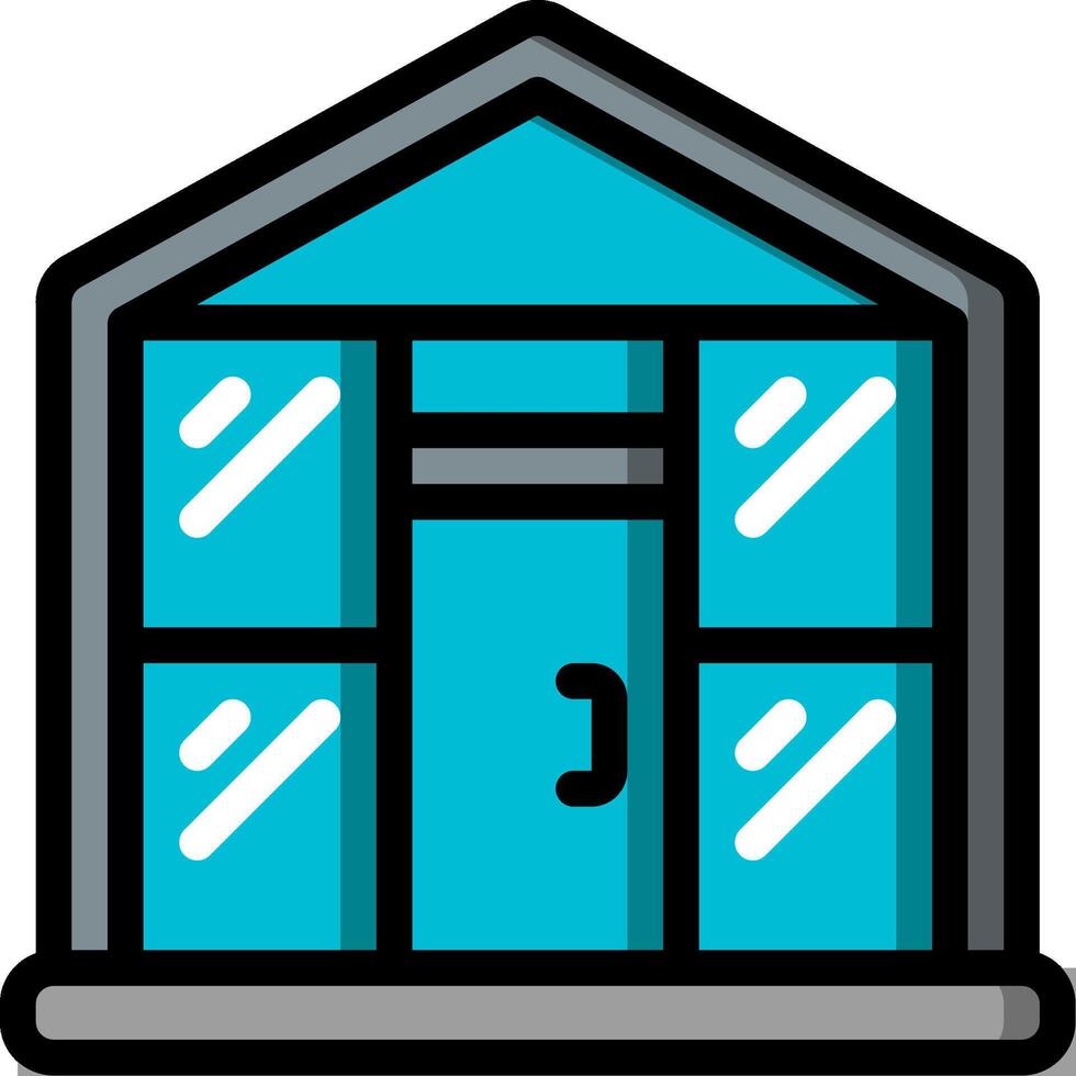 A blue house with a window and door 51050502 Vector Art at Vecteezy