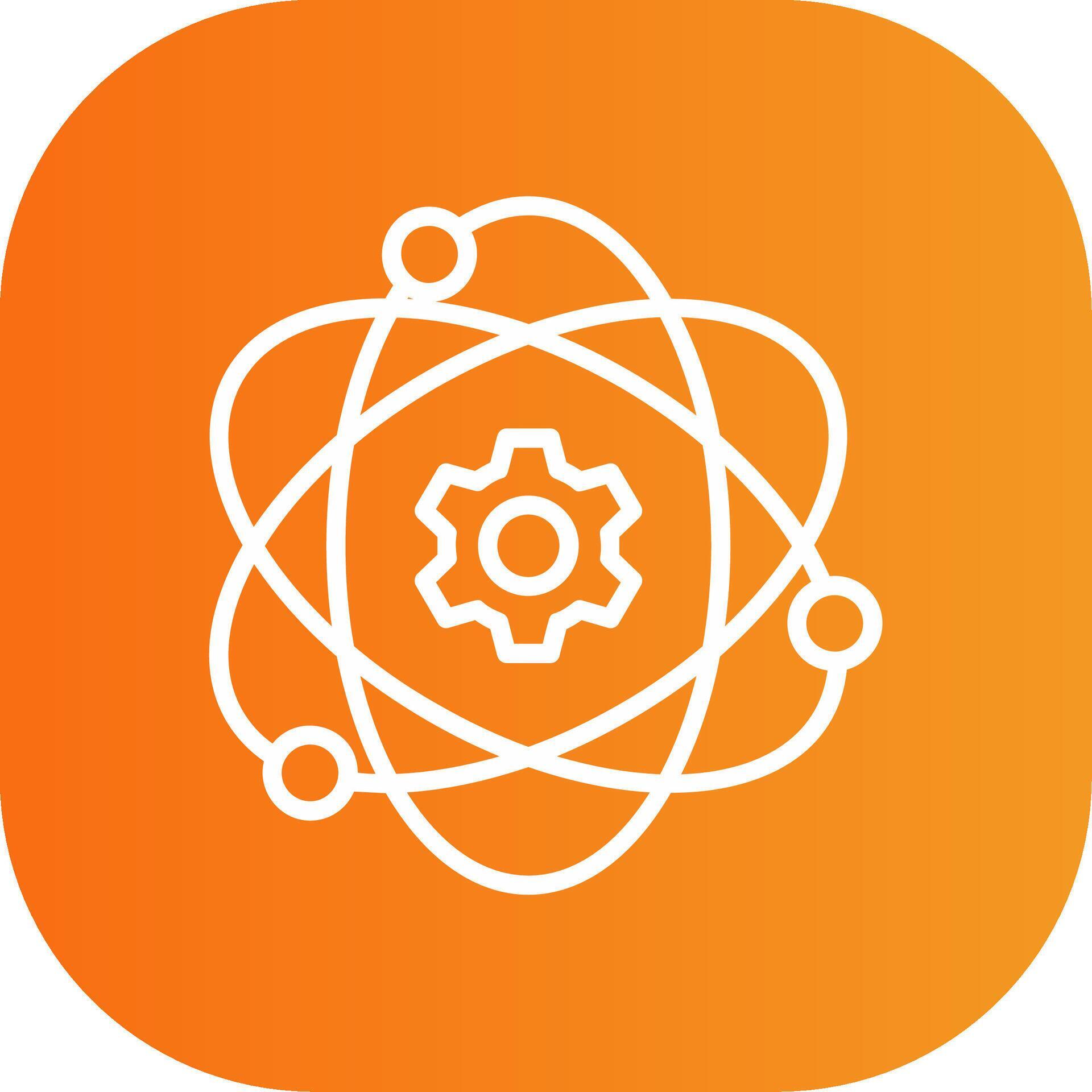 Atom Line Gradient Curve Icon 51054177 Vector Art At Vecteezy