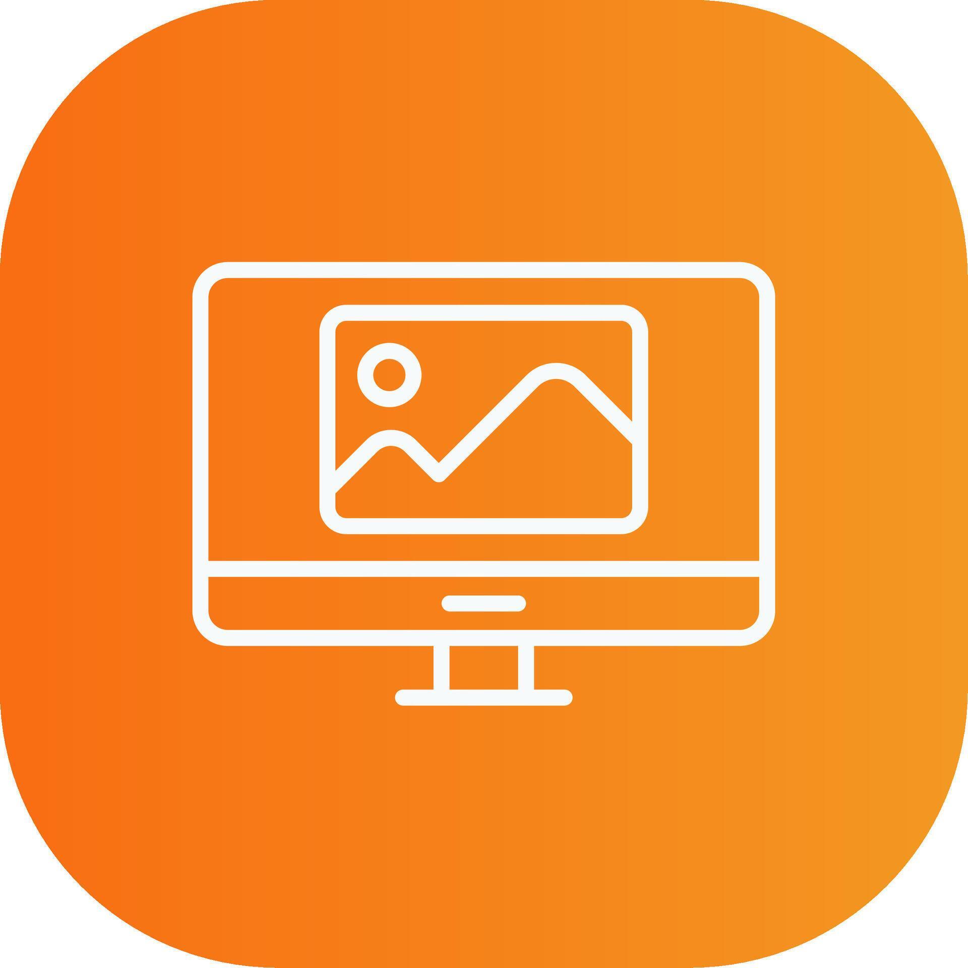 Monitor Line Gradient Curve Icon 51054969 Vector Art At Vecteezy