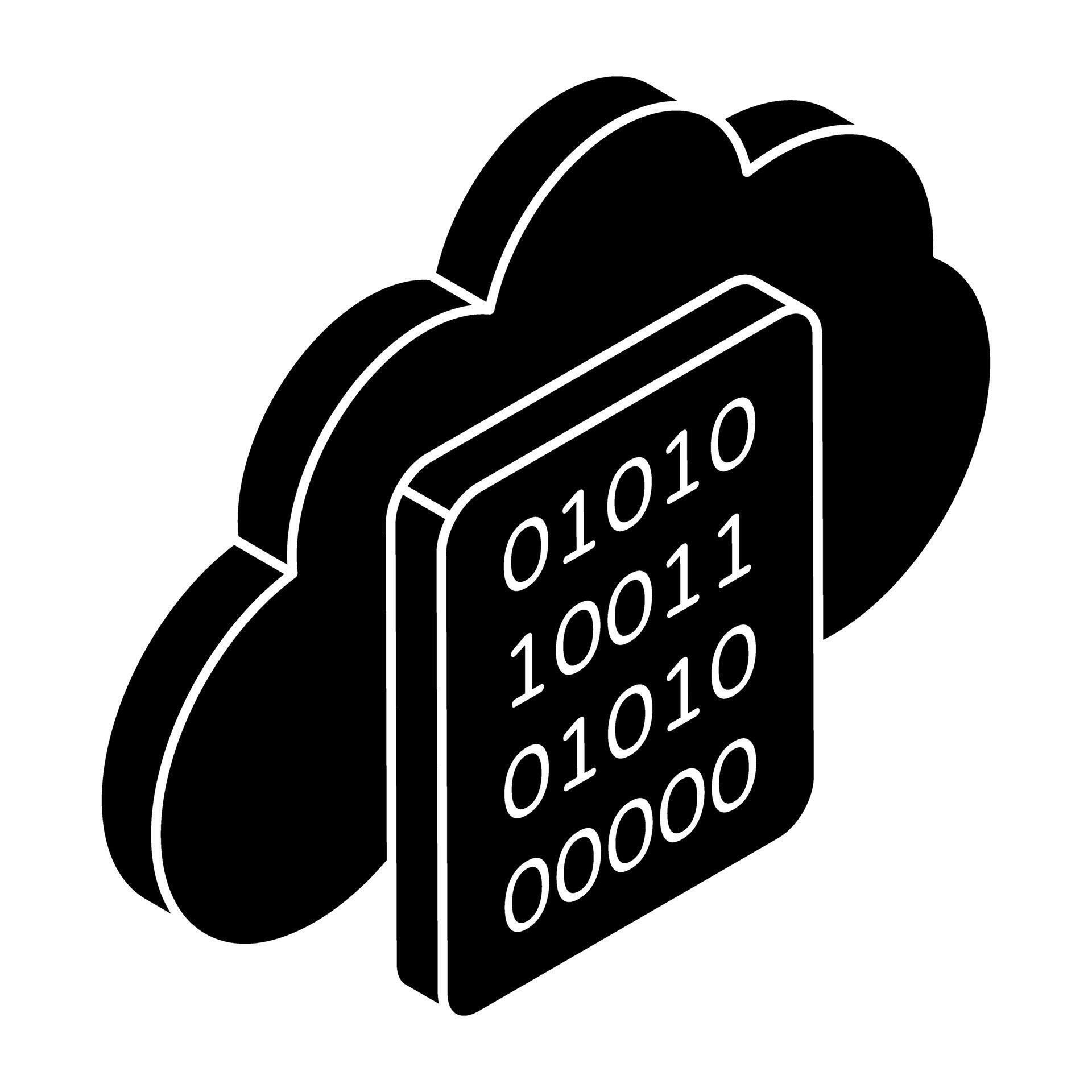 An icon design of cloud binary data 51060585 Vector Art at Vecteezy