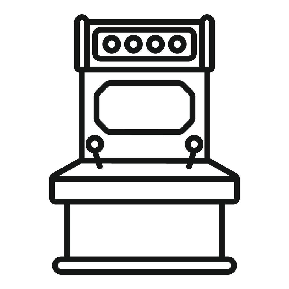 Retro Arcade Game Machine With Joysticks And Screen Displaying Playing Playing Field 51061728