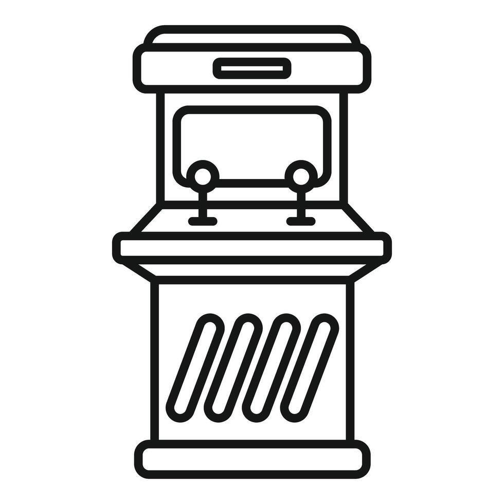 Retro Arcade Game Console With Two Joysticks Standing On Floor Is Waiting For Players 51061733