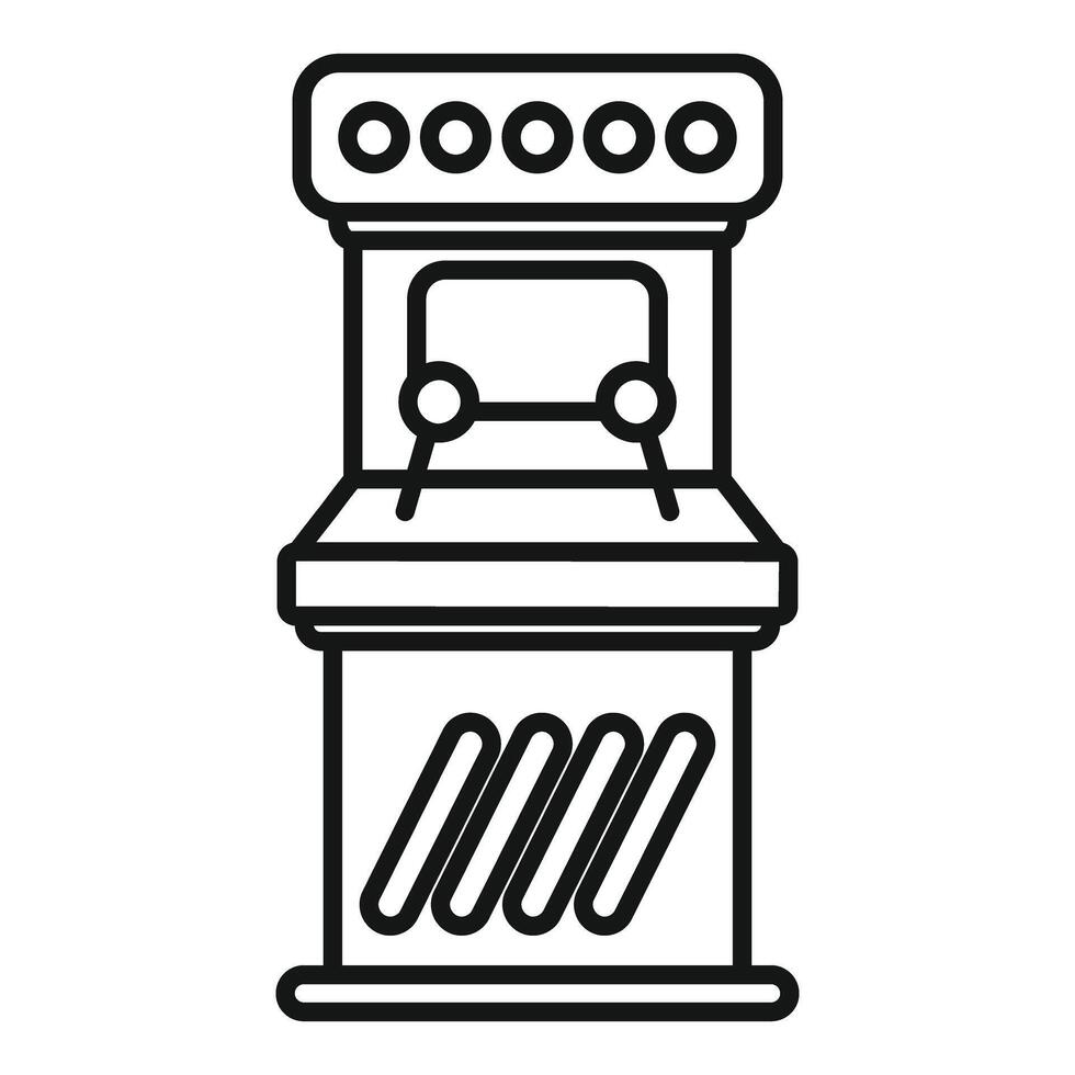 Retro Arcade Game Machine Showing Gaming Entertainment Concept On White Background 51061734