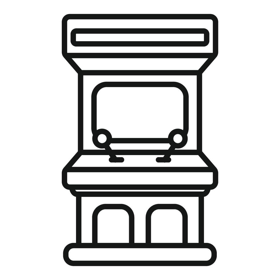 Retro arcade game machine with two joysticks line art icon 51061747 Vector Art at Vecteezy