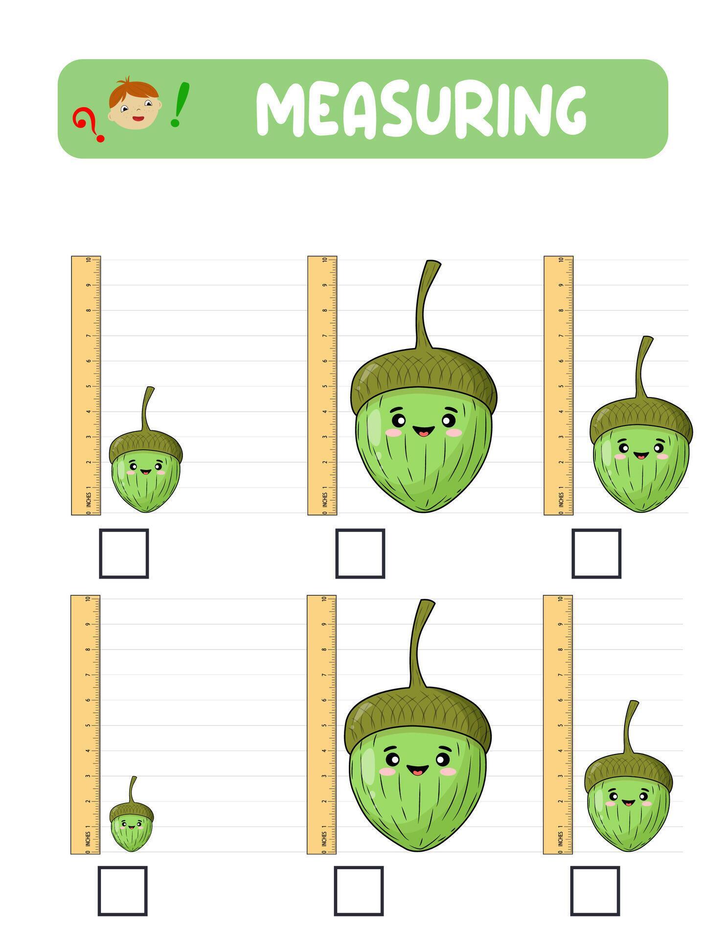 Measuring length with ruler. Education developing worksheet. practice ...