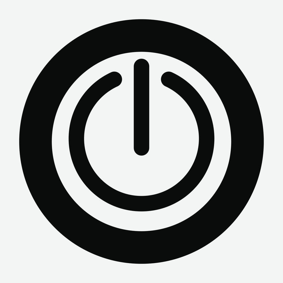Power button icon isolated on white background. Logo concept of power ...