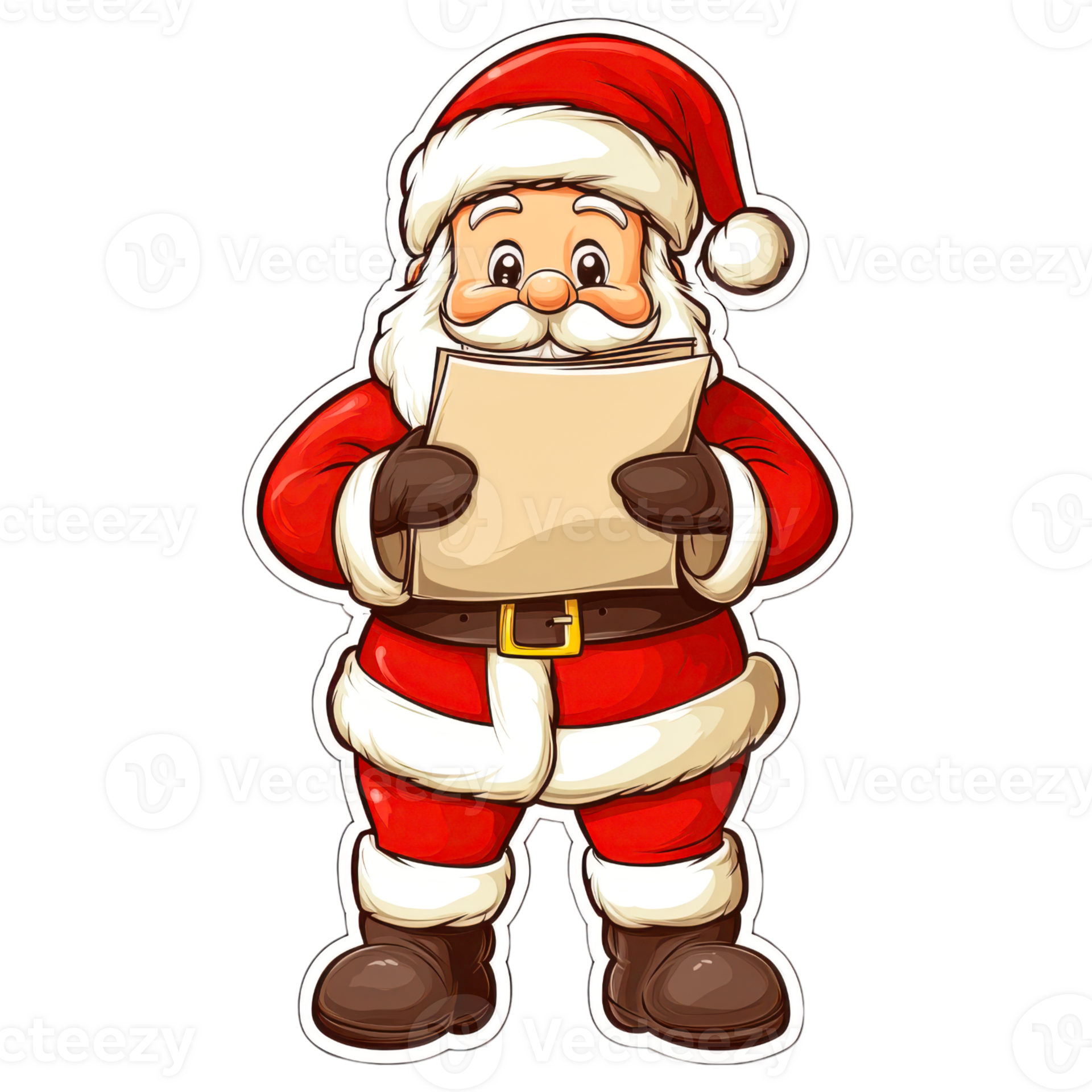 Cheerful Cartoon Santa Claus in Red Suit 51071809 PNG