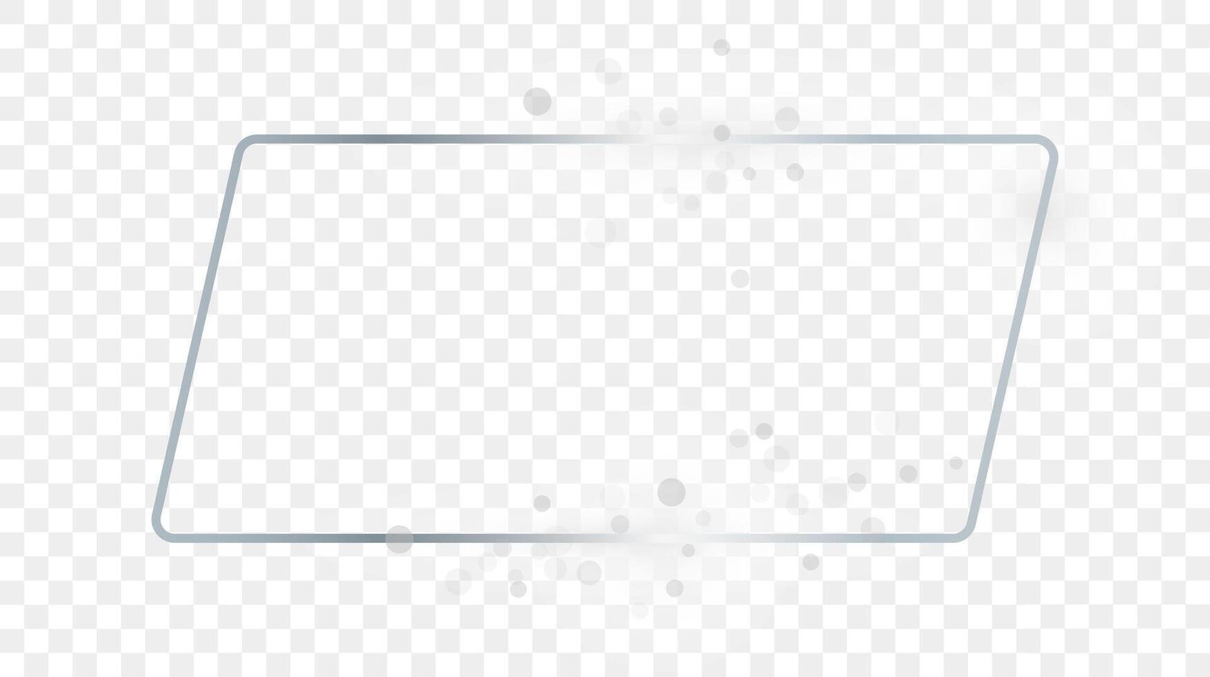 Silver glowing rectangular shape frame with sparkles 51080580 Vector Art at Vecteezy