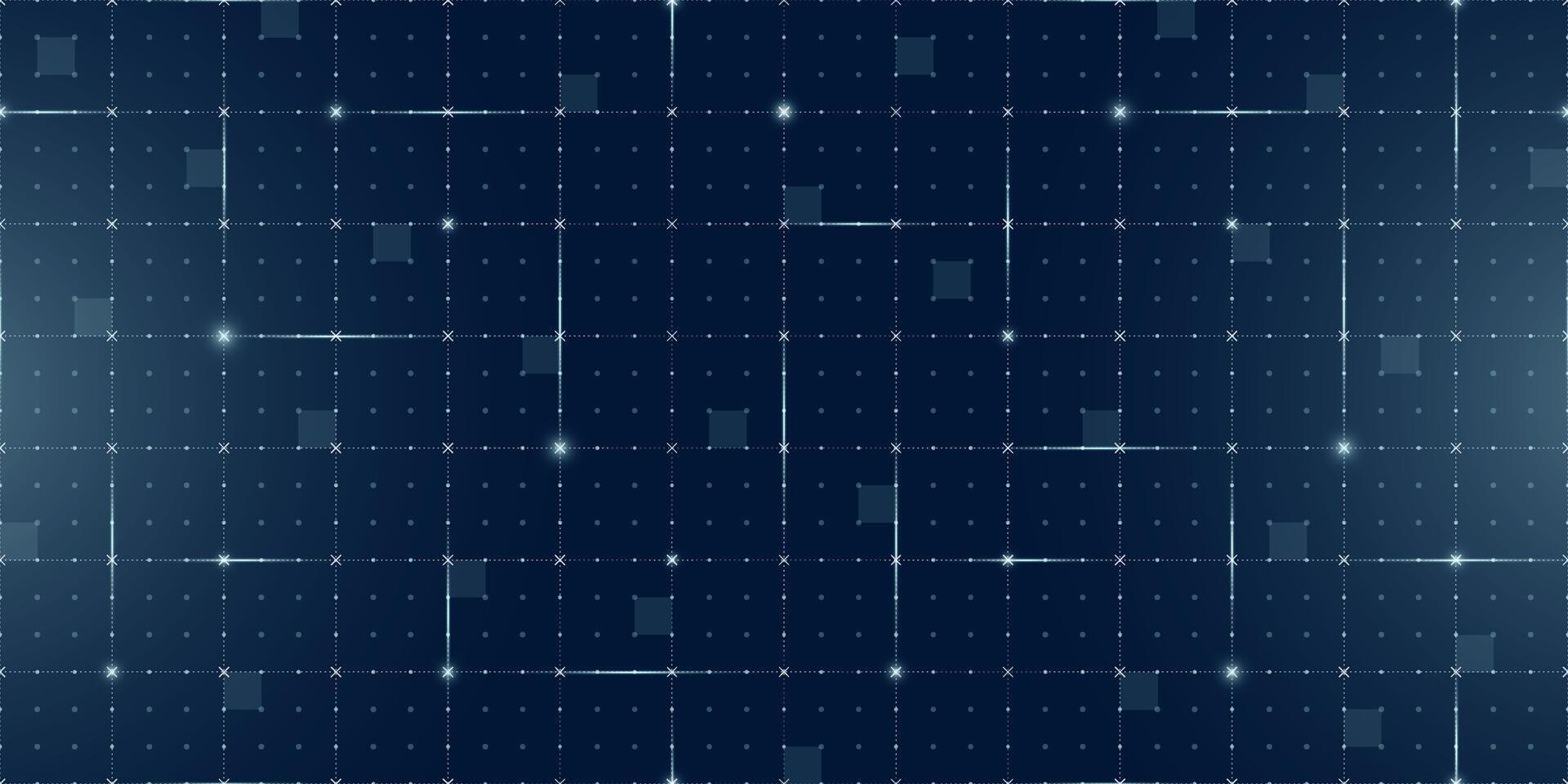 VR HUD futuristic cross shaped grid interface. Seamless intersecting ...