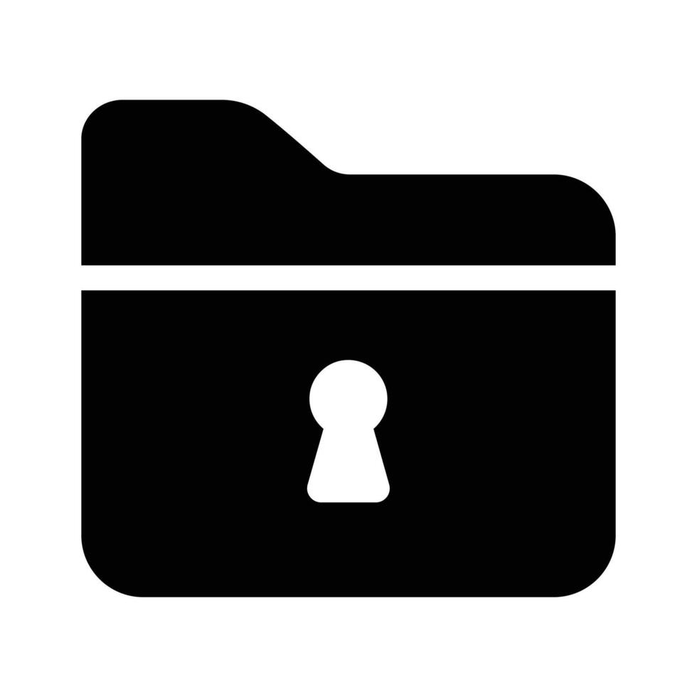 Keyhole on folder denoting icon of secure folder, data security icon 51096773 Vector Art at Vecteezy