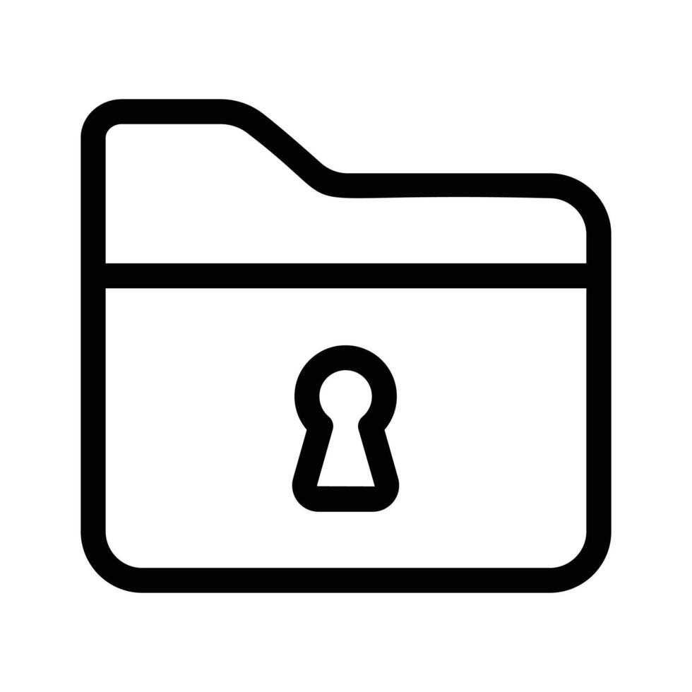 Keyhole on folder denoting icon of secure folder, data security icon 51096829 Vector Art at Vecteezy