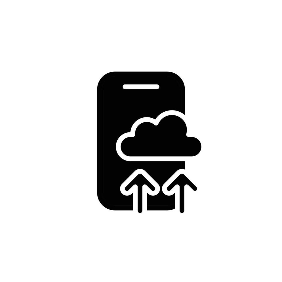 Mobile Cloud Storage App Solid Icon Design Good For Web Or Mobile App 51097238 Vector Art At