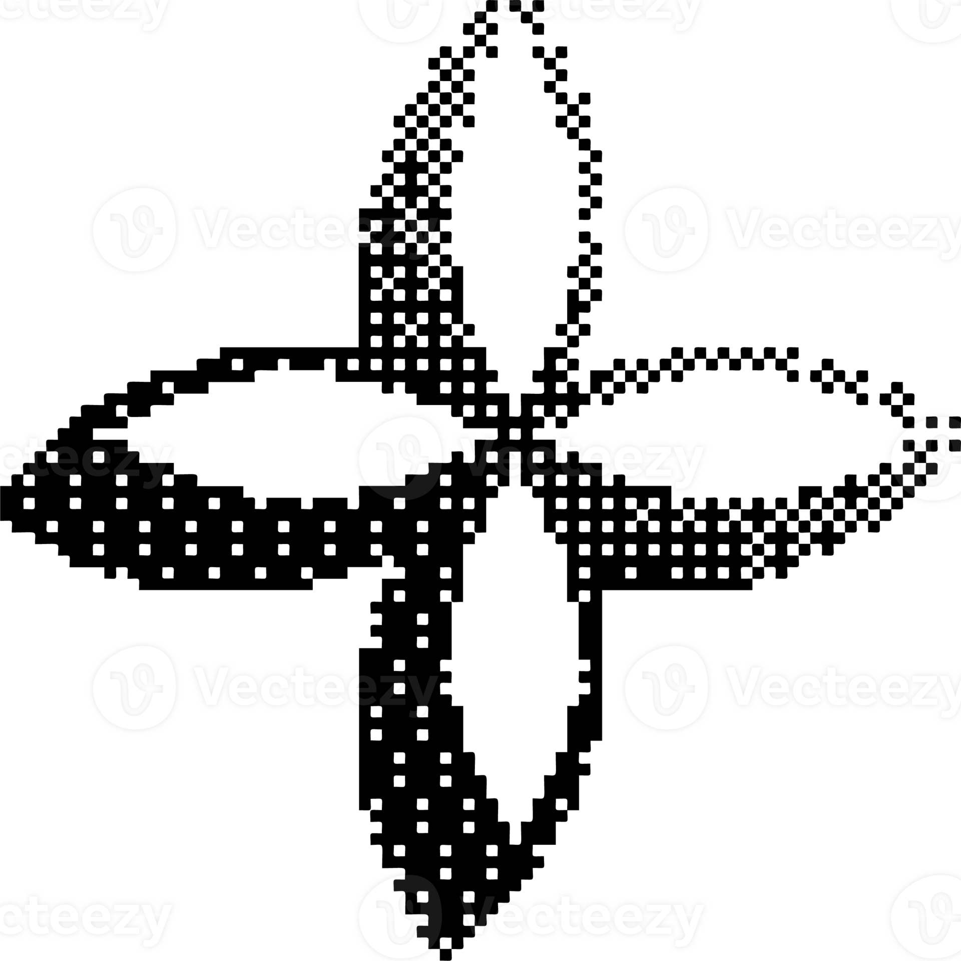 Bitmap pattern star shape. Halftone gradient element. Y2k graphic ...