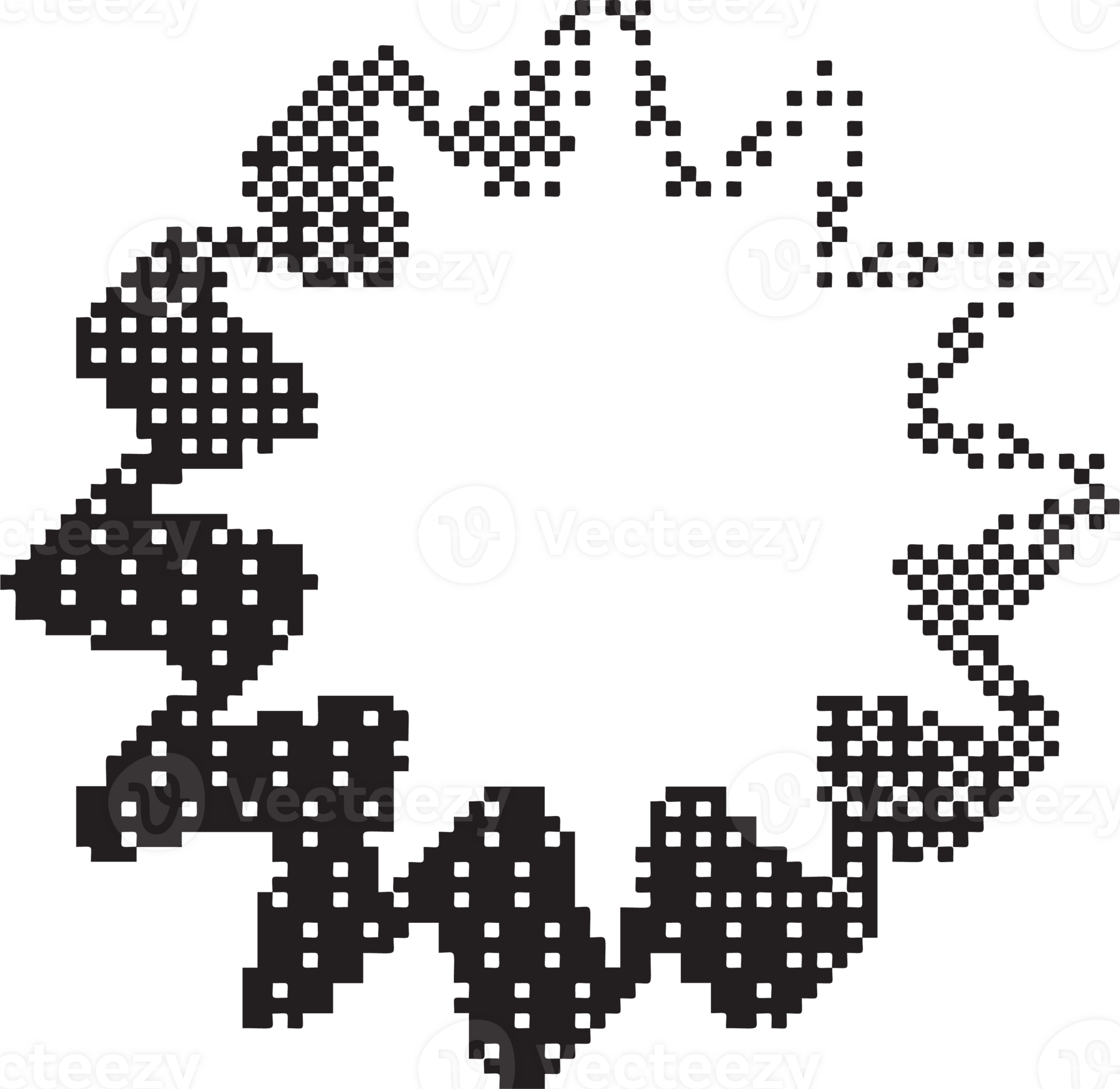 Bitmap pattern star shape. Flower halftone gradient element. Y2k graphic abstract icon. Dither ...