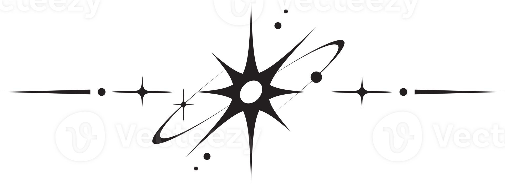 Celestial border. Magic frame with mystic stars. Divider spiritual line with fantasy elements ...