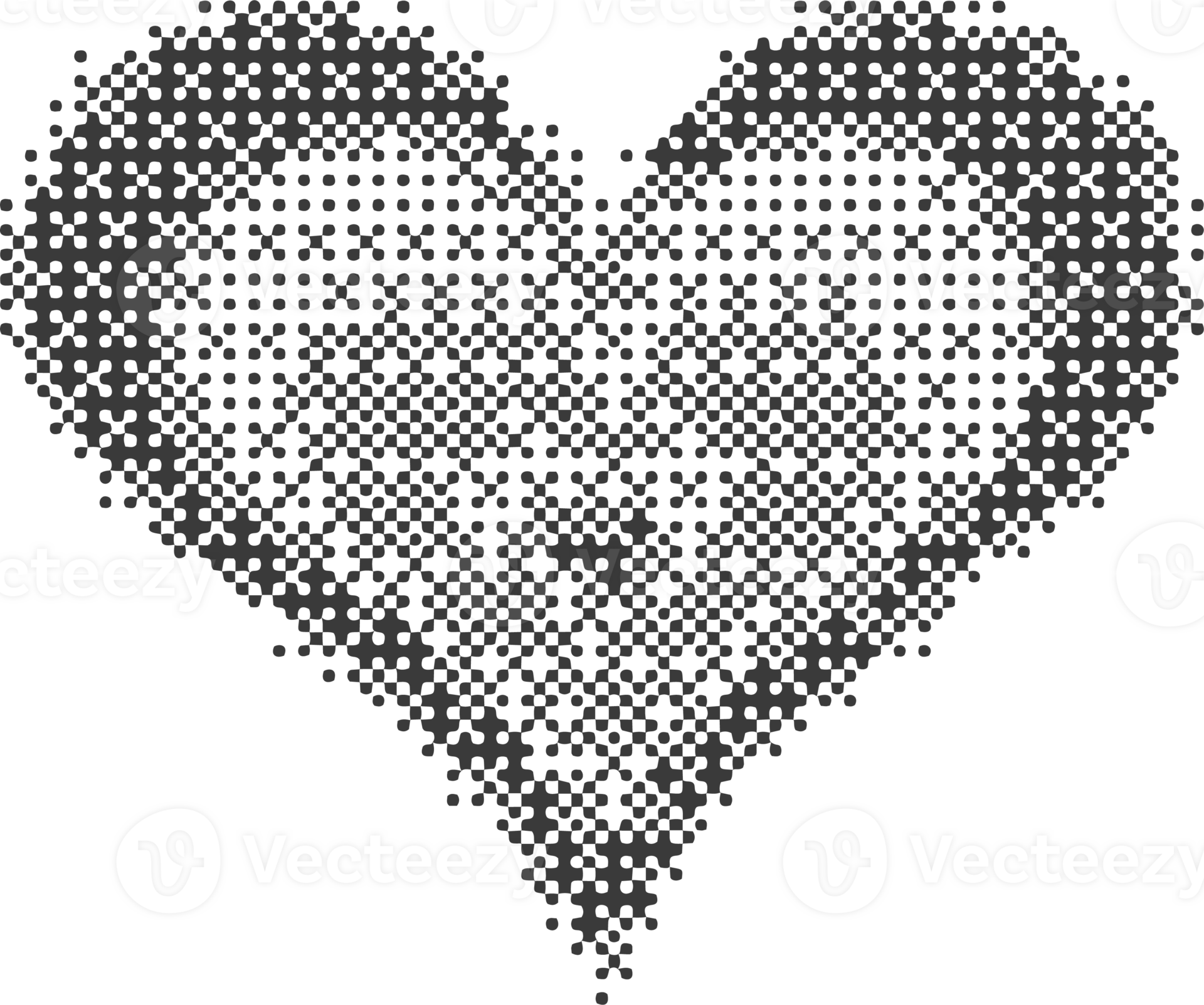 Pixel pattern heart. Bitmap dotted texture symbols of love. Retro design element with color ...