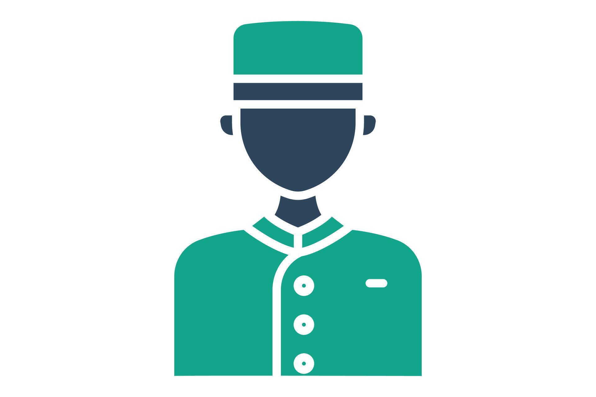 Concierge icon. solid icon style. icon related to reception. hotel elements illustration ...