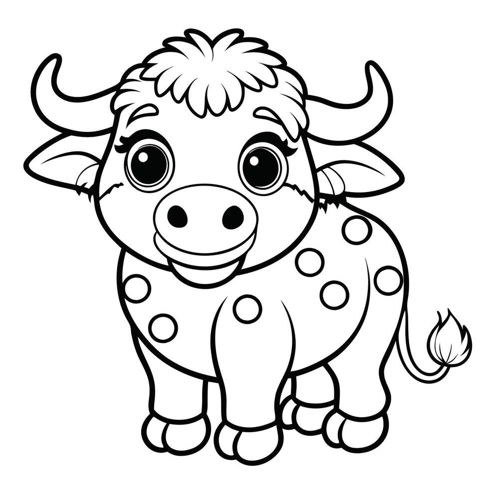conectar el puntos búfalo colorante página para niños s educativo divertido 51124985 Vector en ...