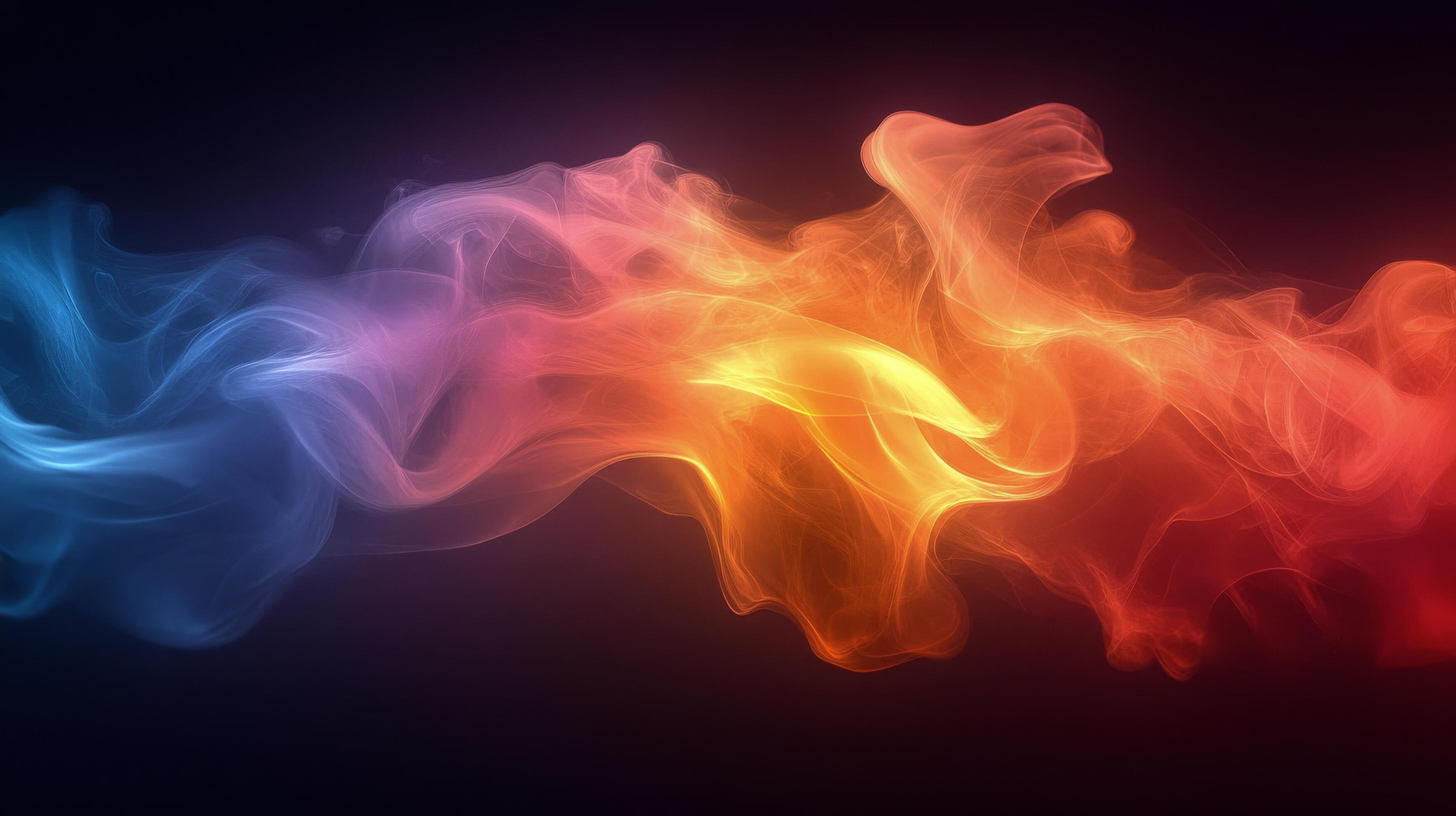 Vibrant abstract waves of color flowing together in a dynamic display of light and motion ...