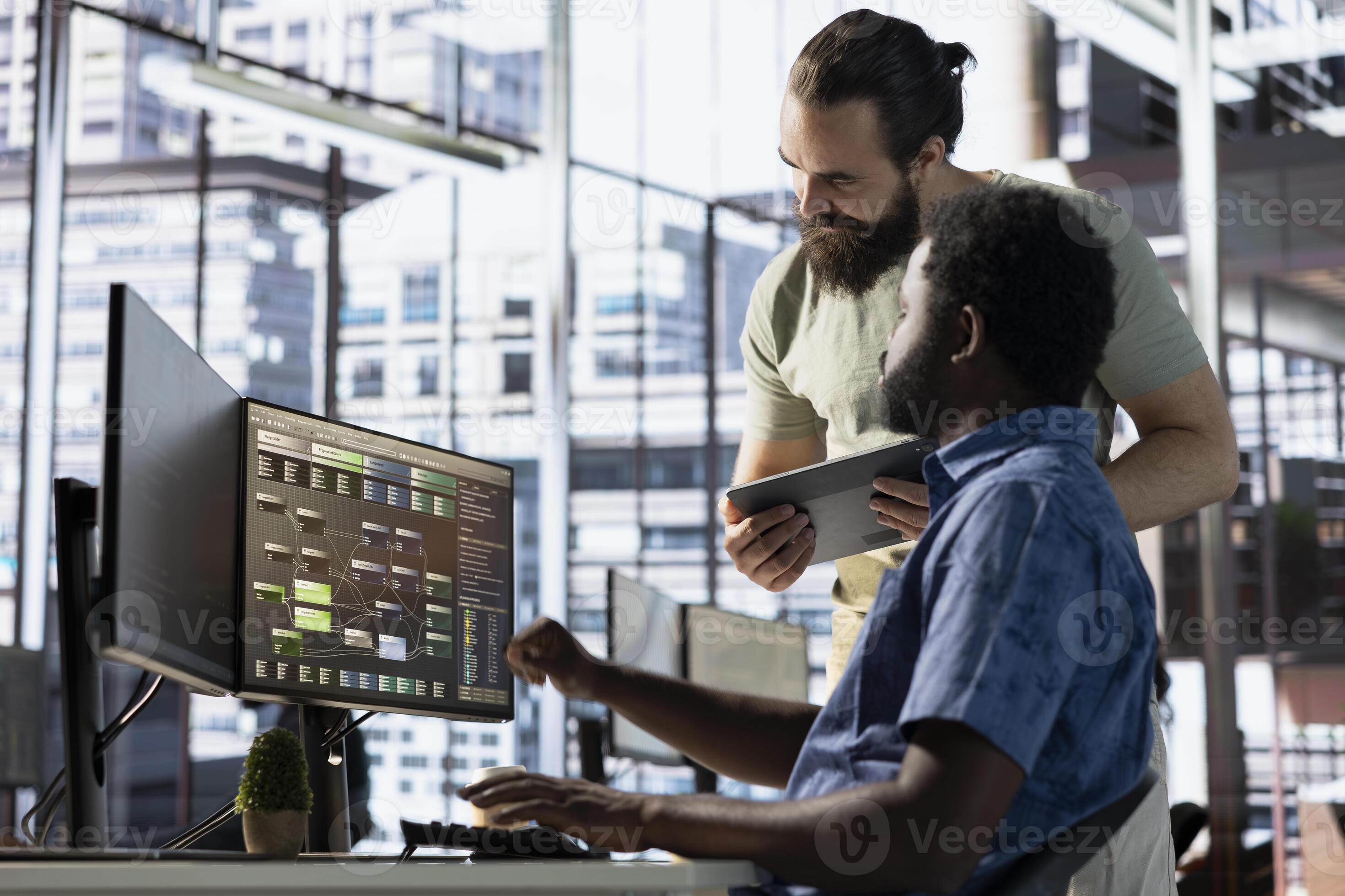 Team Of Technicians Creating Machine Learning Models That Can Process And Analyze Data To