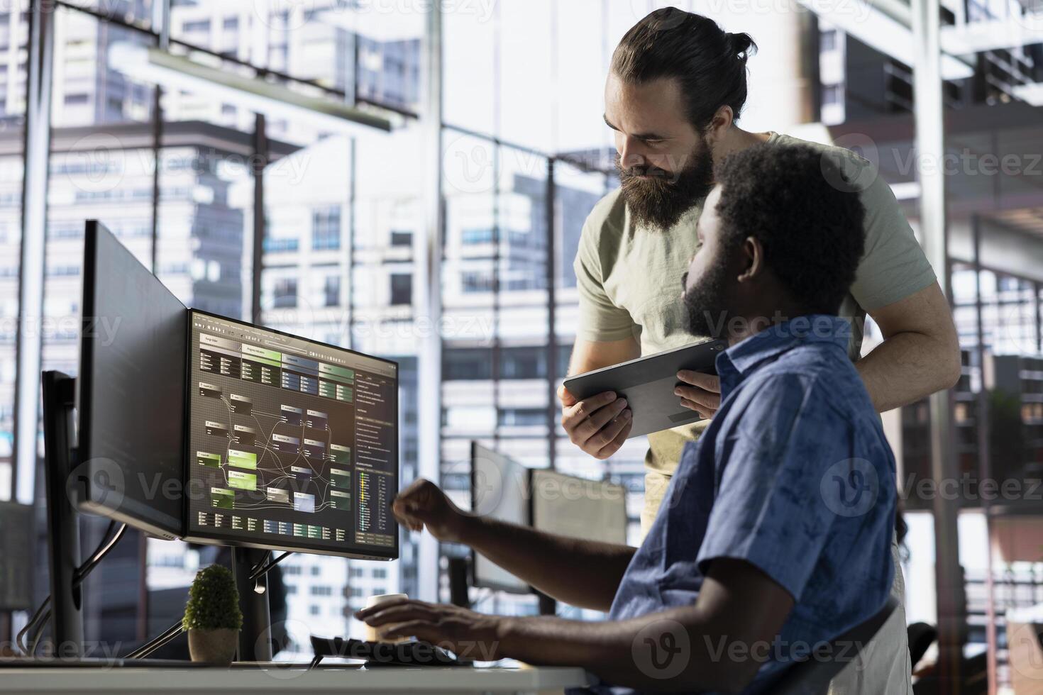 Team Of Technicians Creating Machine Learning Models That Can Process And Analyze Data To