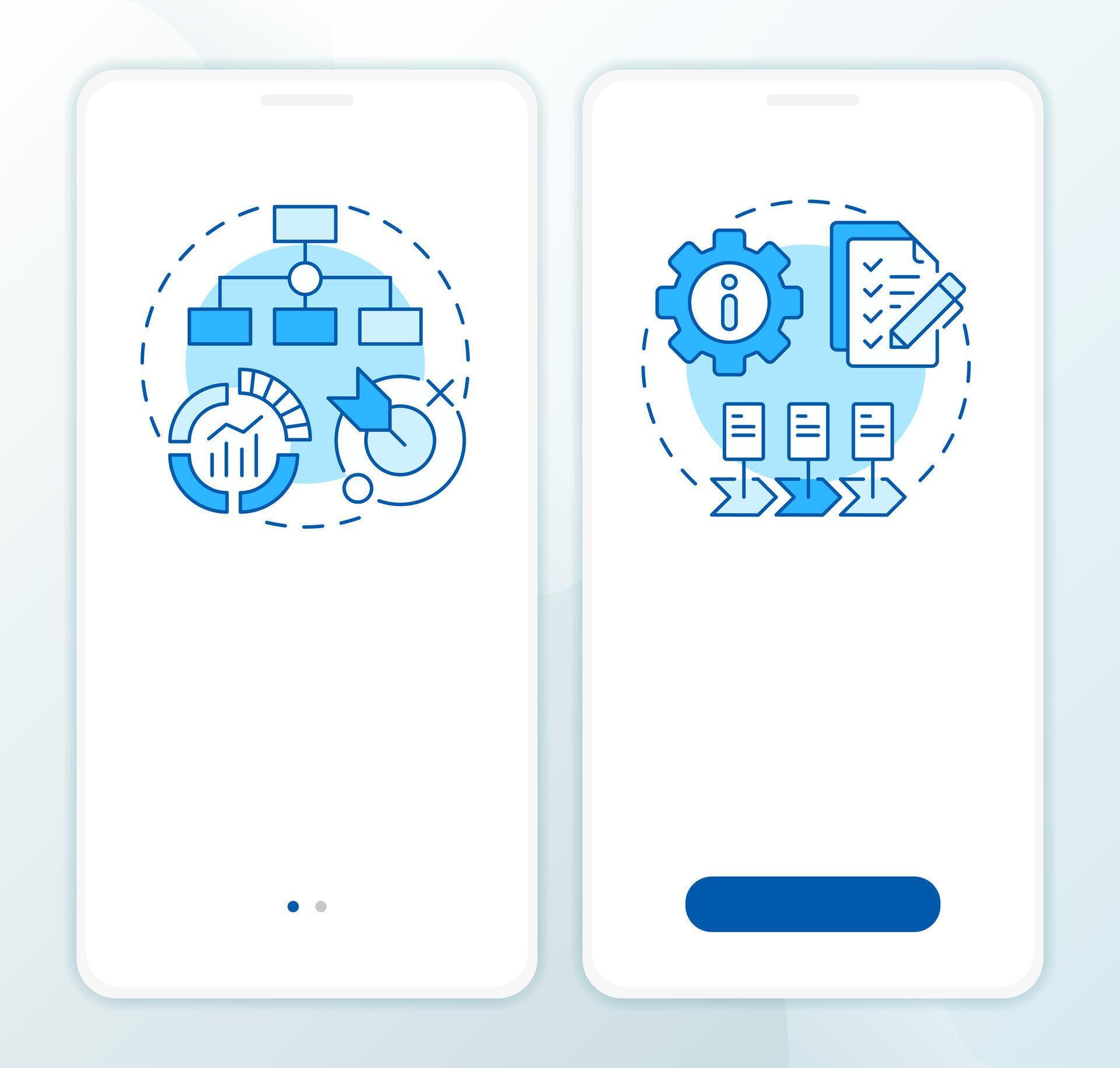 Benefits Of Sop Blue Onboarding Mobile App Screen Walkthrough 2 Steps