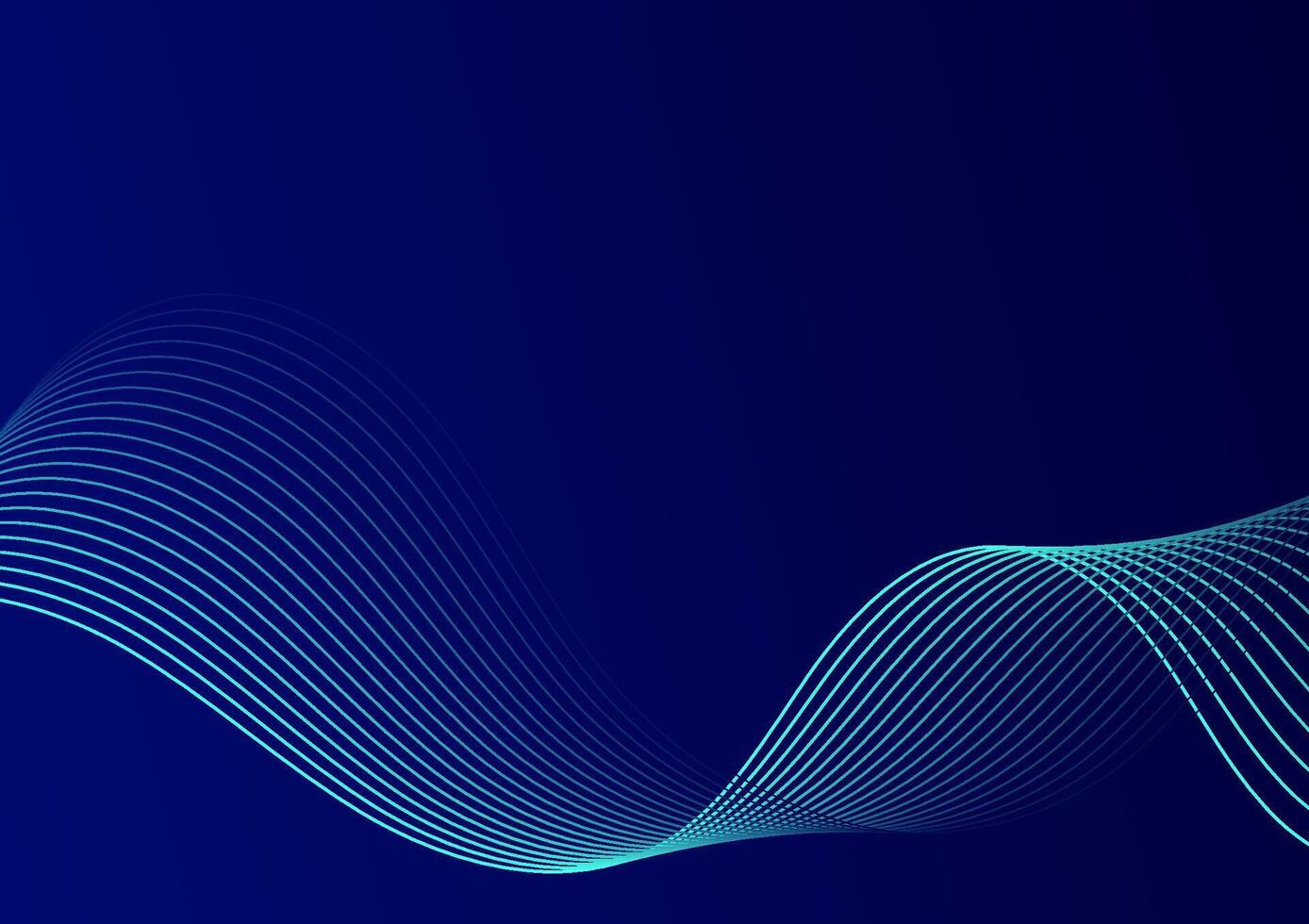 Abstract Wave Digital Technology Background Data Cyber Sound Line Futuristic Curve Concept