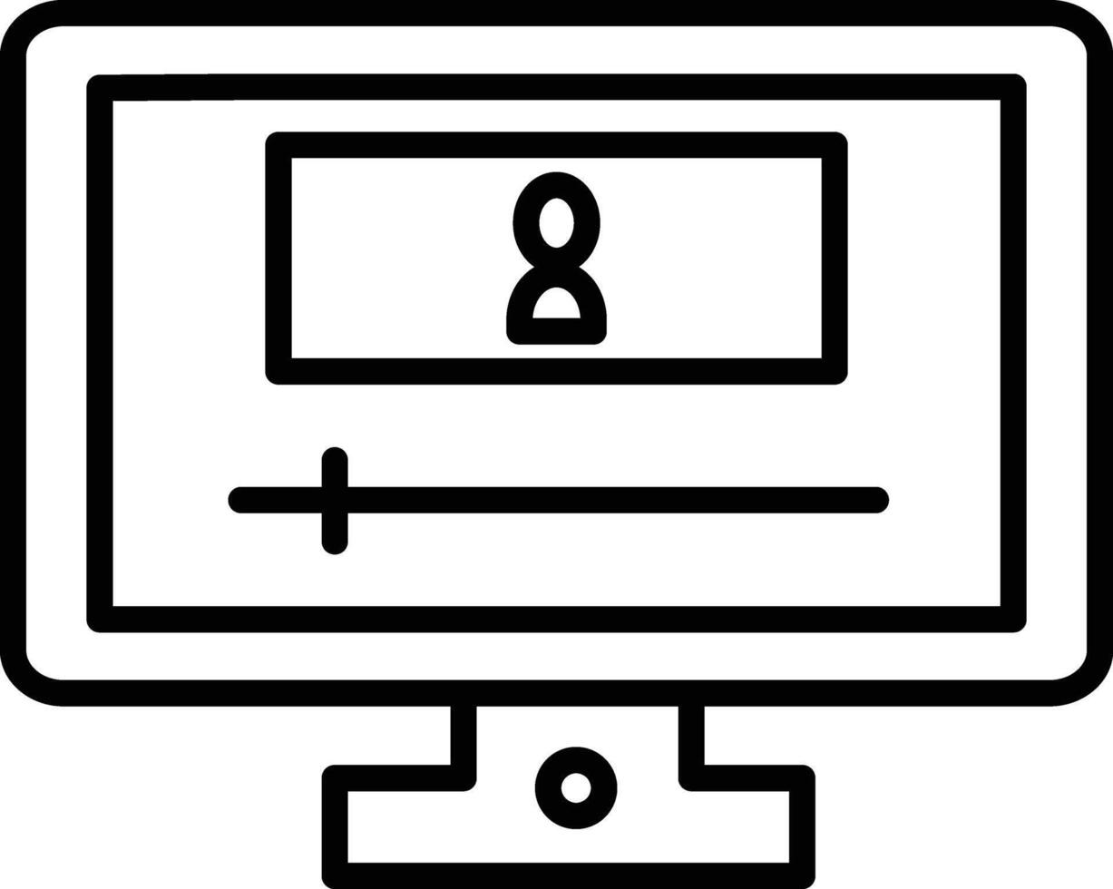 A computer monitor with a person on it 51151553 Vector Art at Vecteezy