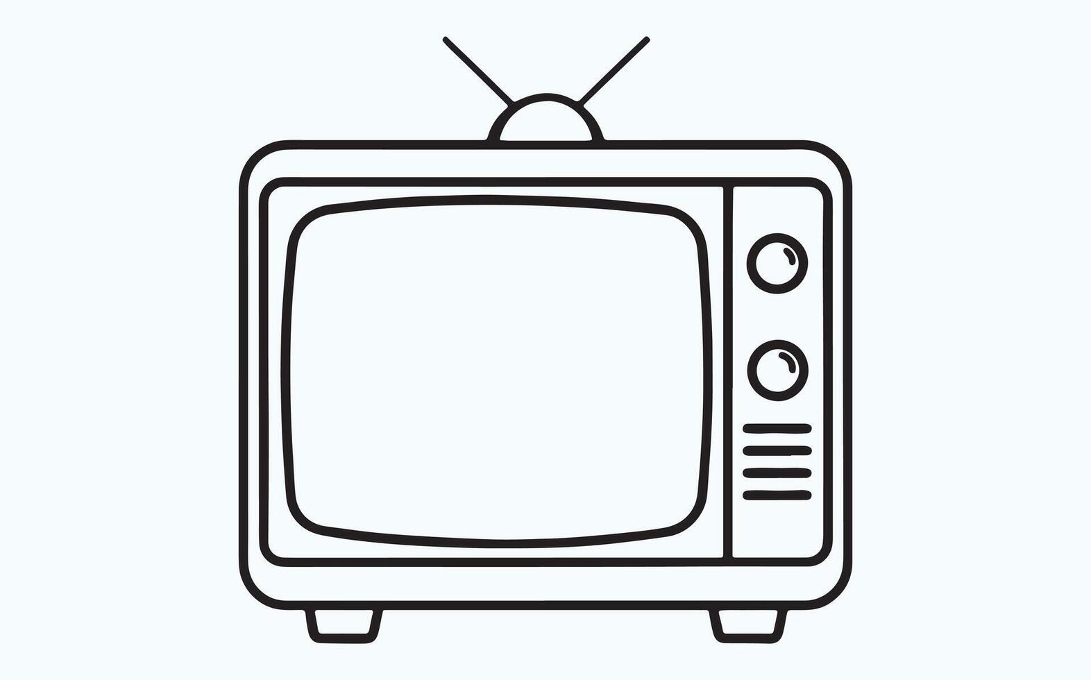 Minimalist Tv sketch 51156498 Vector Art at Vecteezy