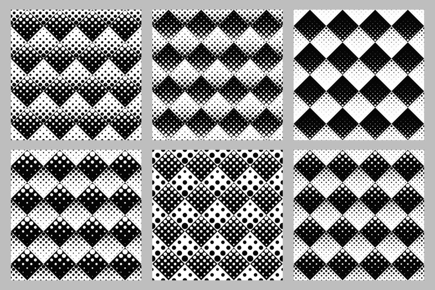 Abstract circle pattern background design set 51157413 Vector Art at ...