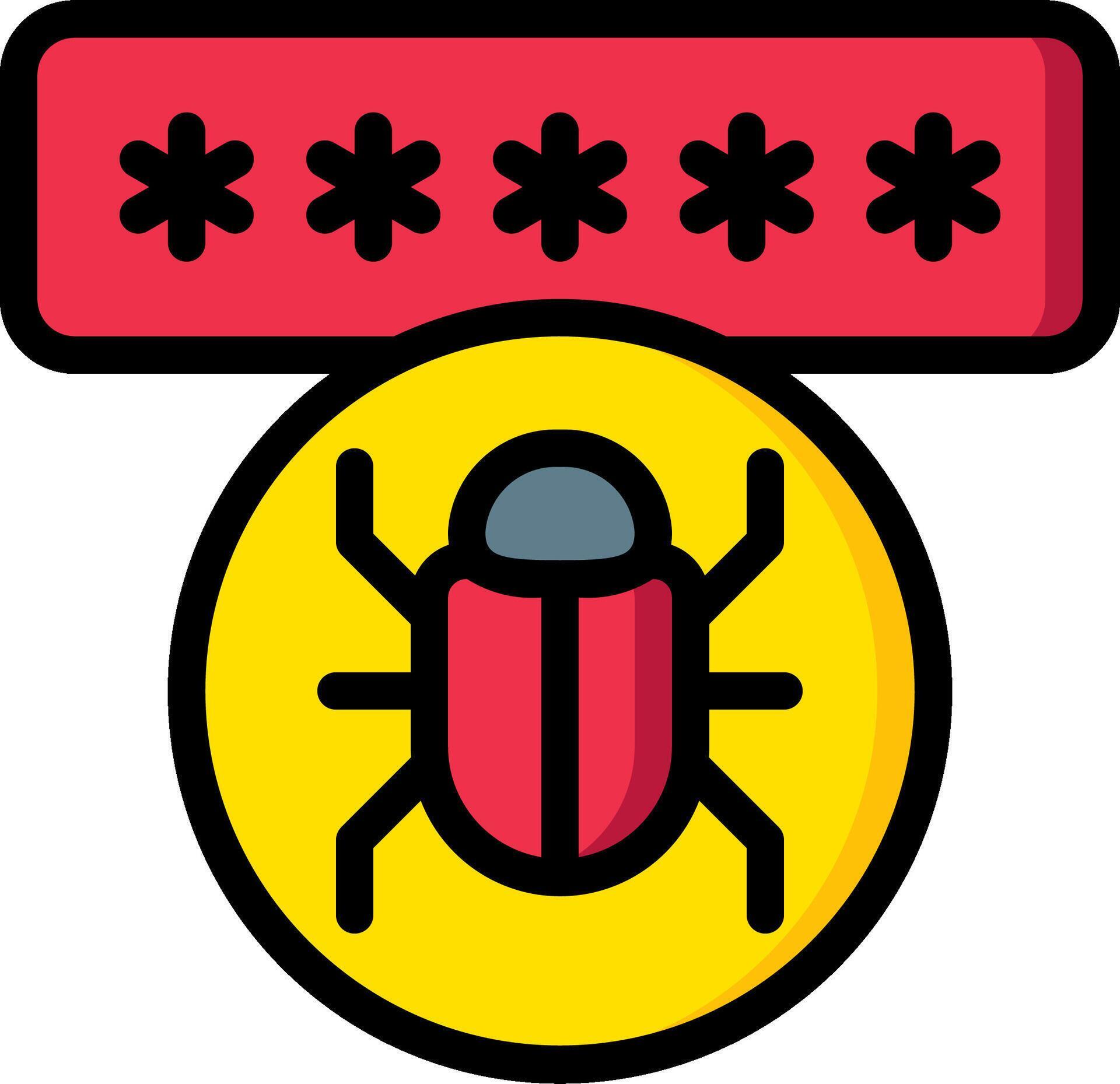 A red and yellow bug with a red ribbon around it 51162570 Vector Art at ...
