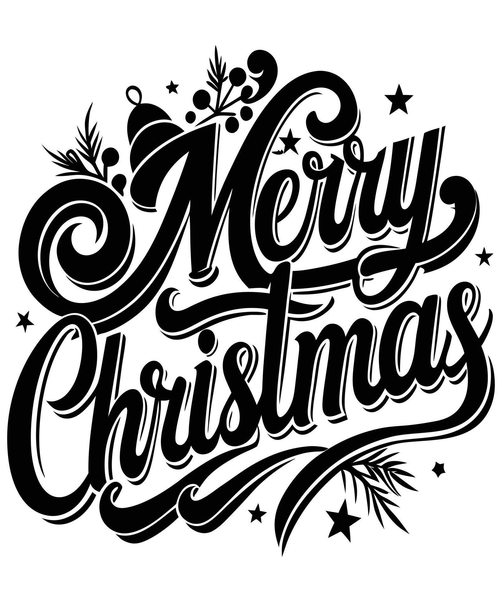 Merry Christmas Lettering Design 51165722 Vector Art At Vecteezy