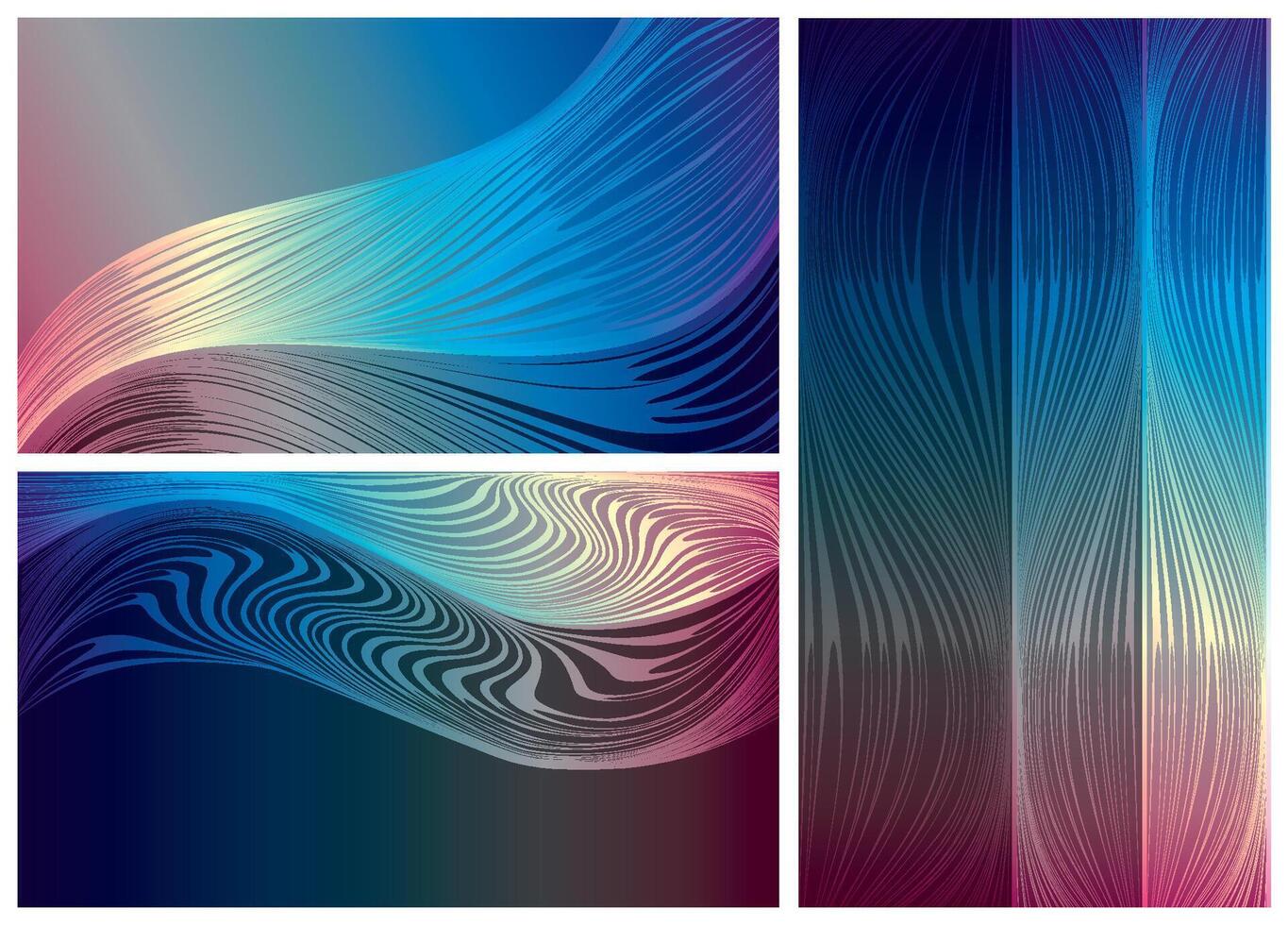 Set of Abstract Spectral Gradient Backgrounds 51165789 Vector Art at Vecteezy