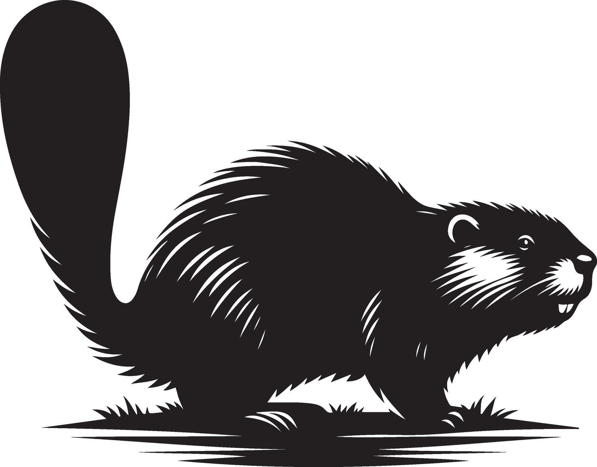 Beaver silhouette illustration 51168735 Vector Art at Vecteezy