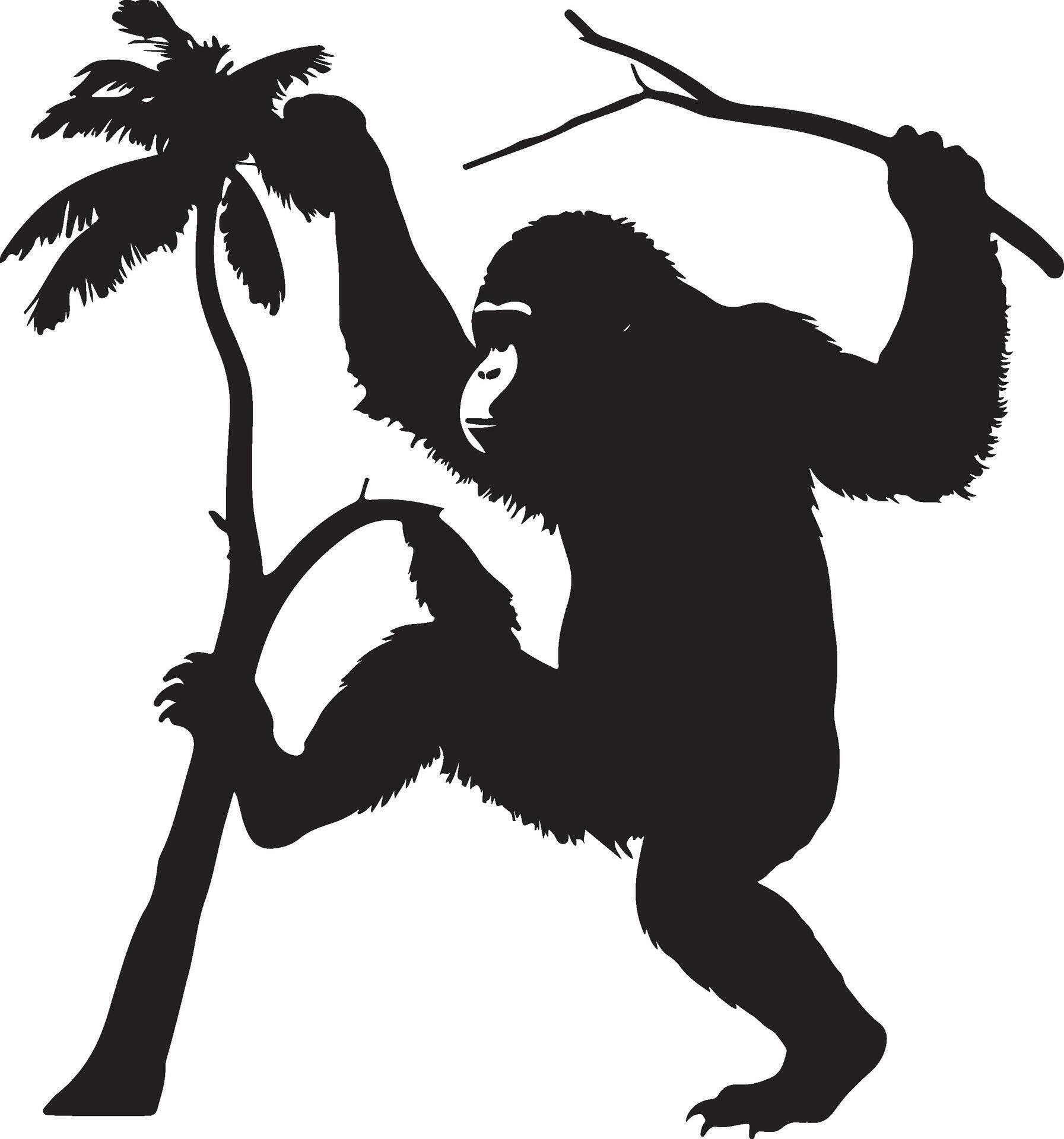 Gorilla silhouette illustration 51168745 Vector Art at Vecteezy